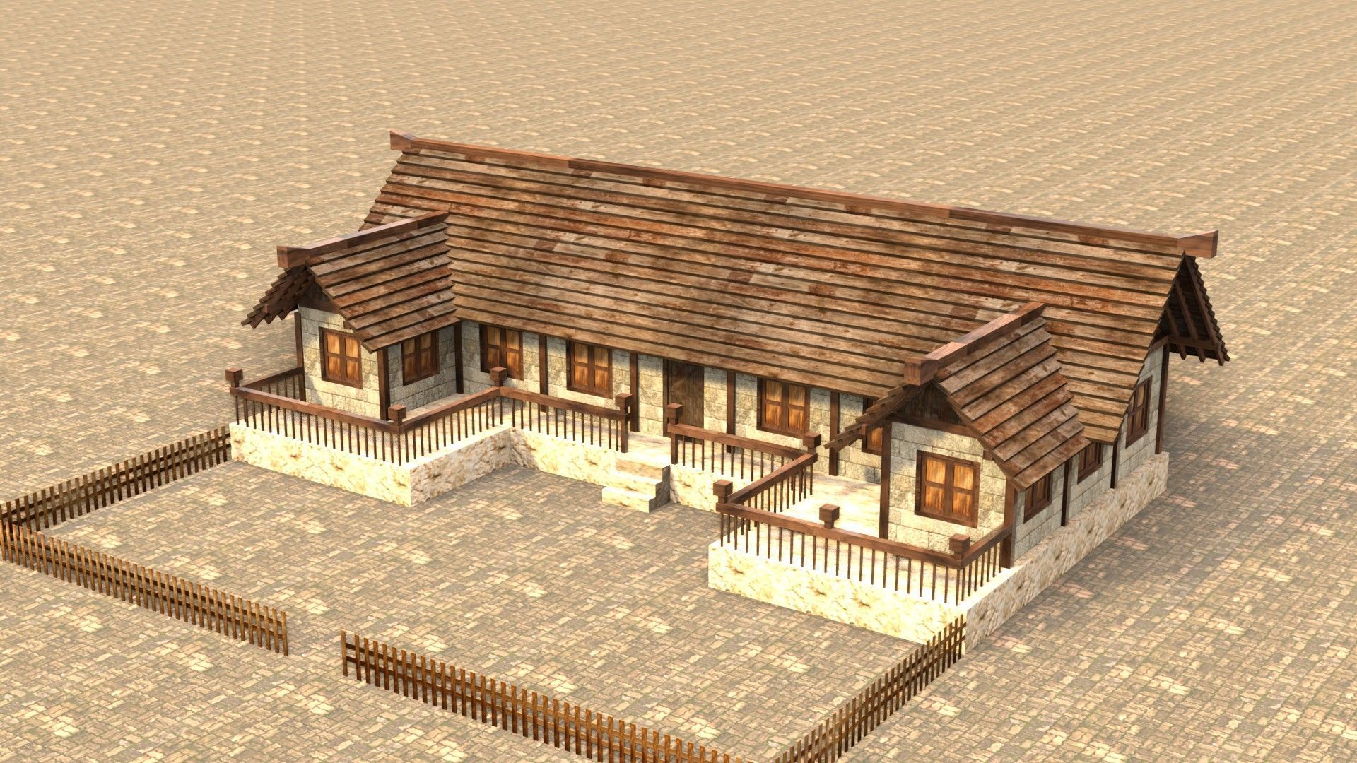3D model Medieval Game Asset Low Poly House VR / AR / low-poly | CGTrader