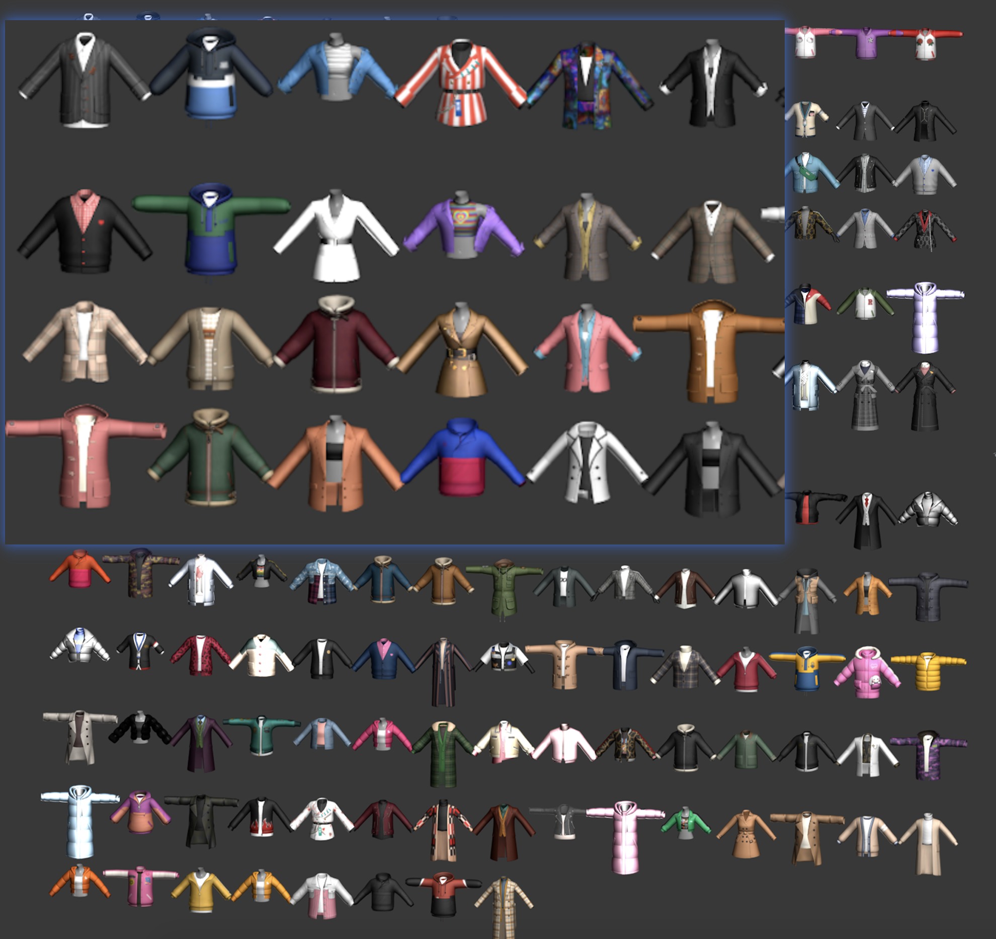 3D model Many Cartoon Cloth with Texture Low-poly 3D model collection 2 ...