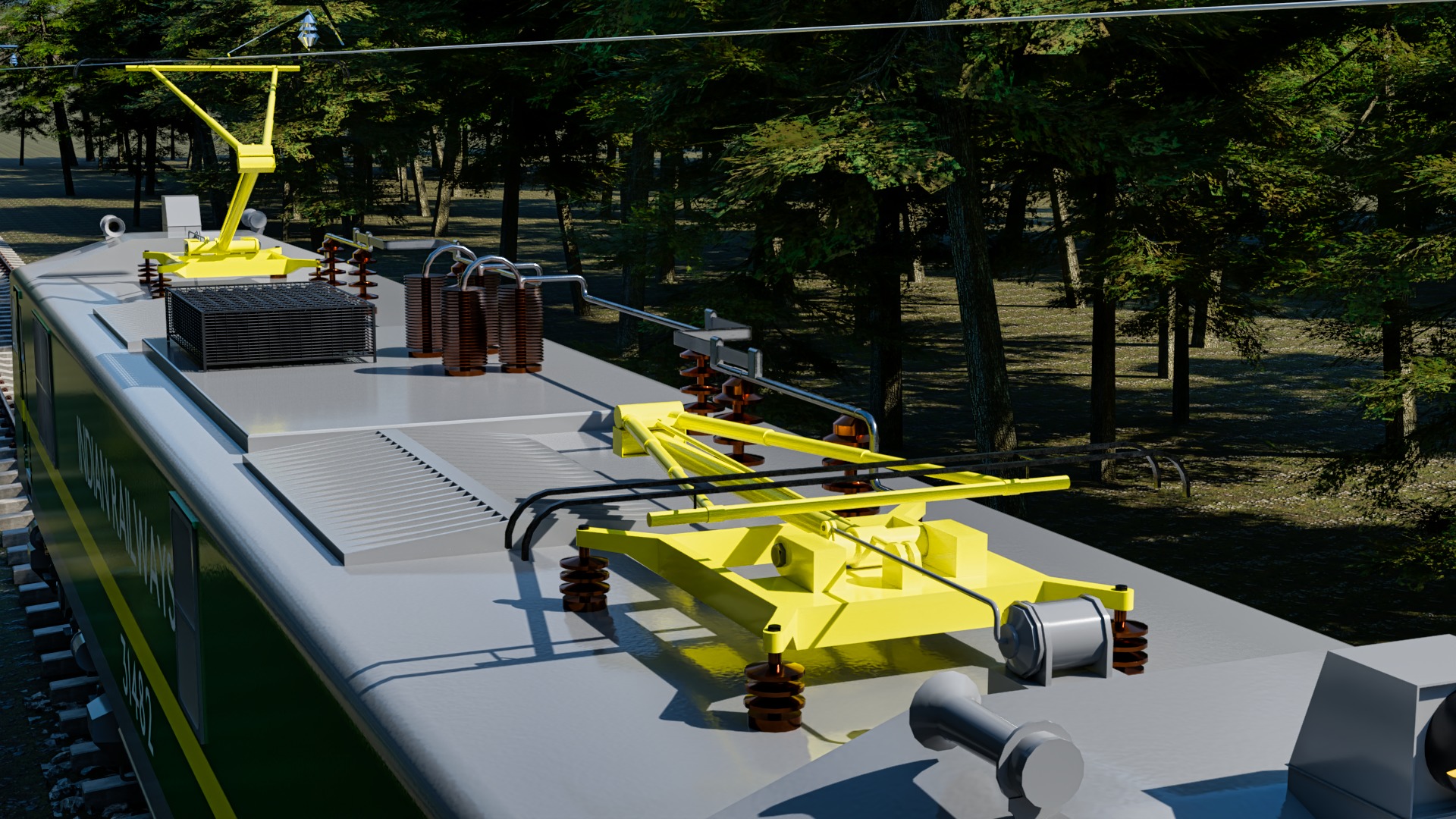 3D model Indian Railways WAG 9 Electric Locomotive with Cabin Interior ...