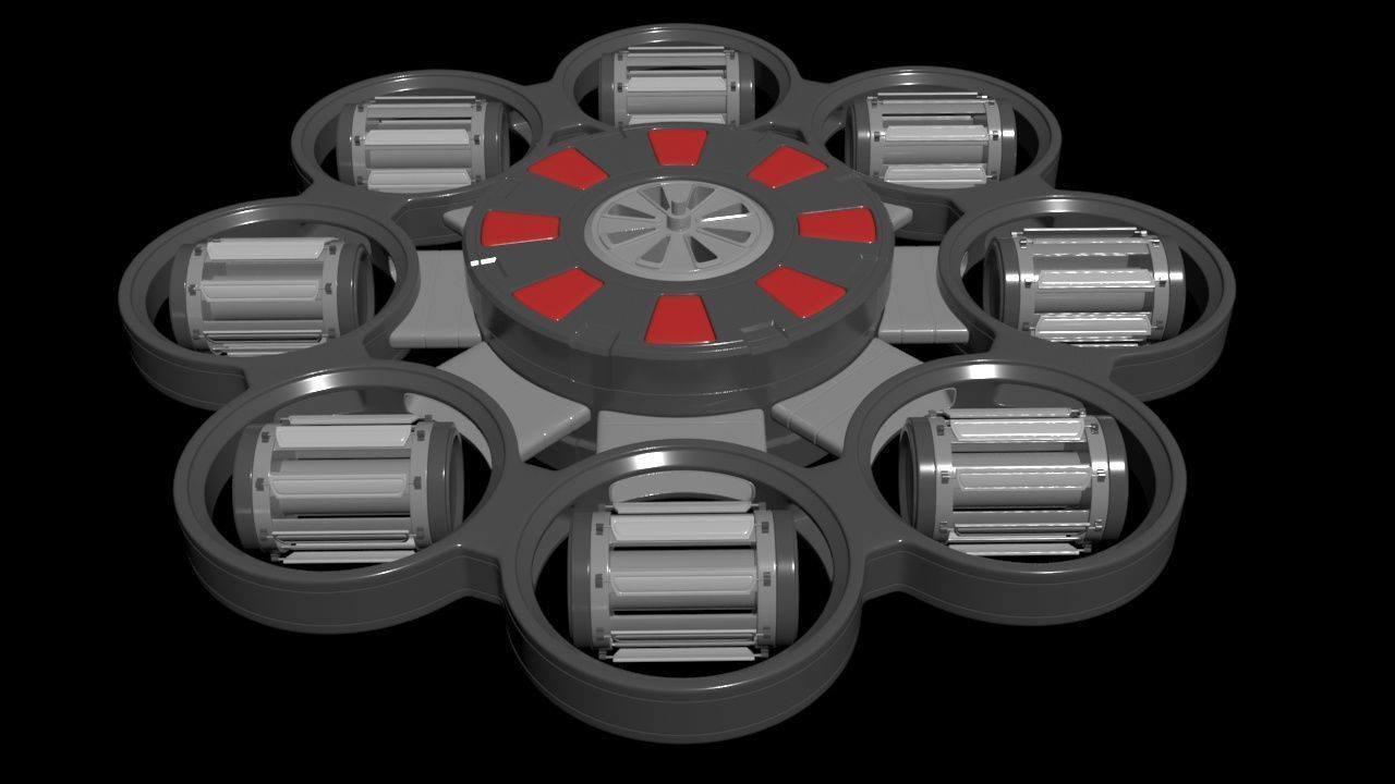 Electric VTOL - Octo Cyclotron - Concept 3D model | CGTrader