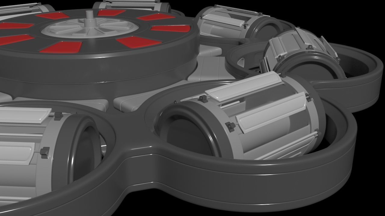 Electric VTOL - Octo Cyclotron - Concept 3D model | CGTrader