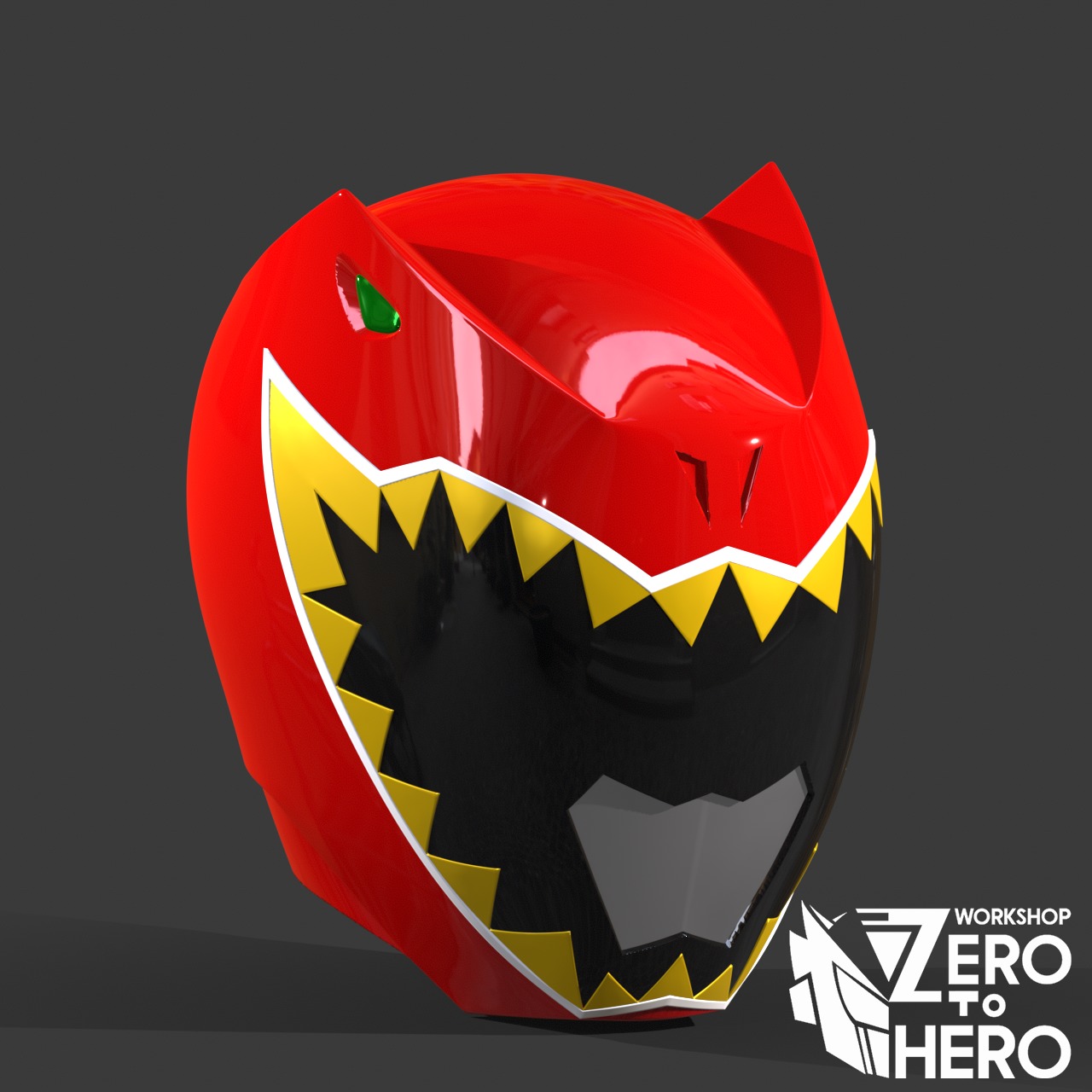 Power Ranger Dino Charge Red helmet 3D model 3D printable | CGTrader