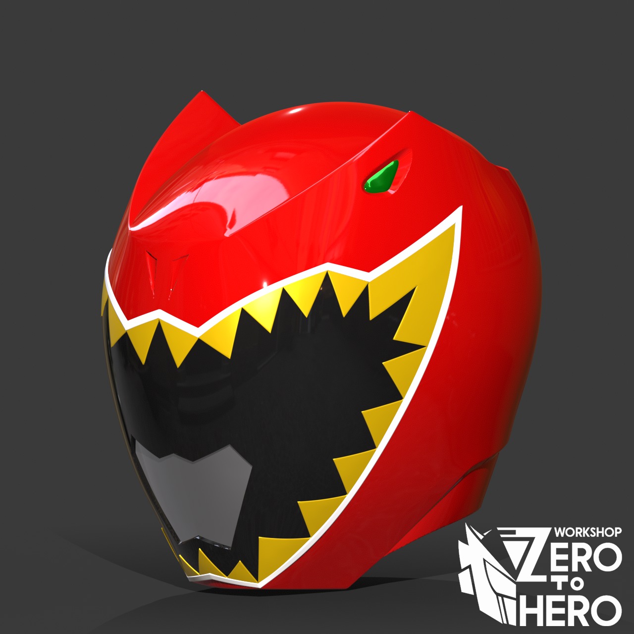 Power Ranger Dino Charge Red helmet 3D model 3D printable | CGTrader