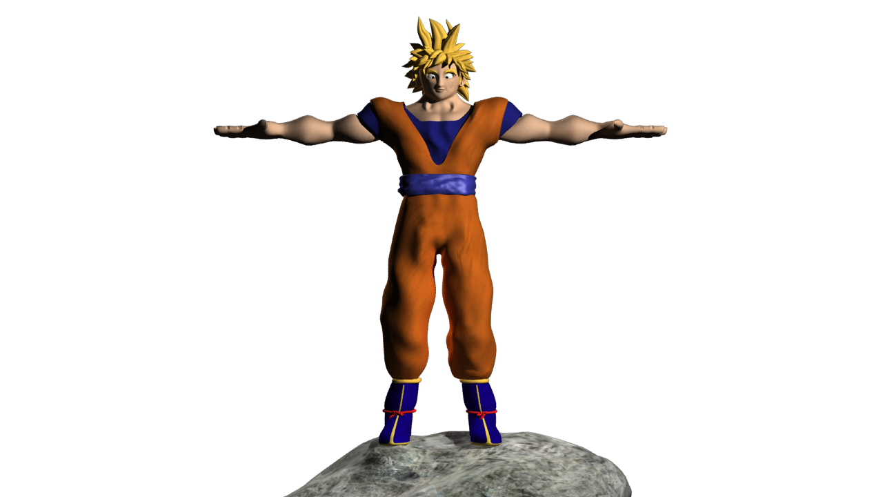 goku body free 3D model | CGTrader
