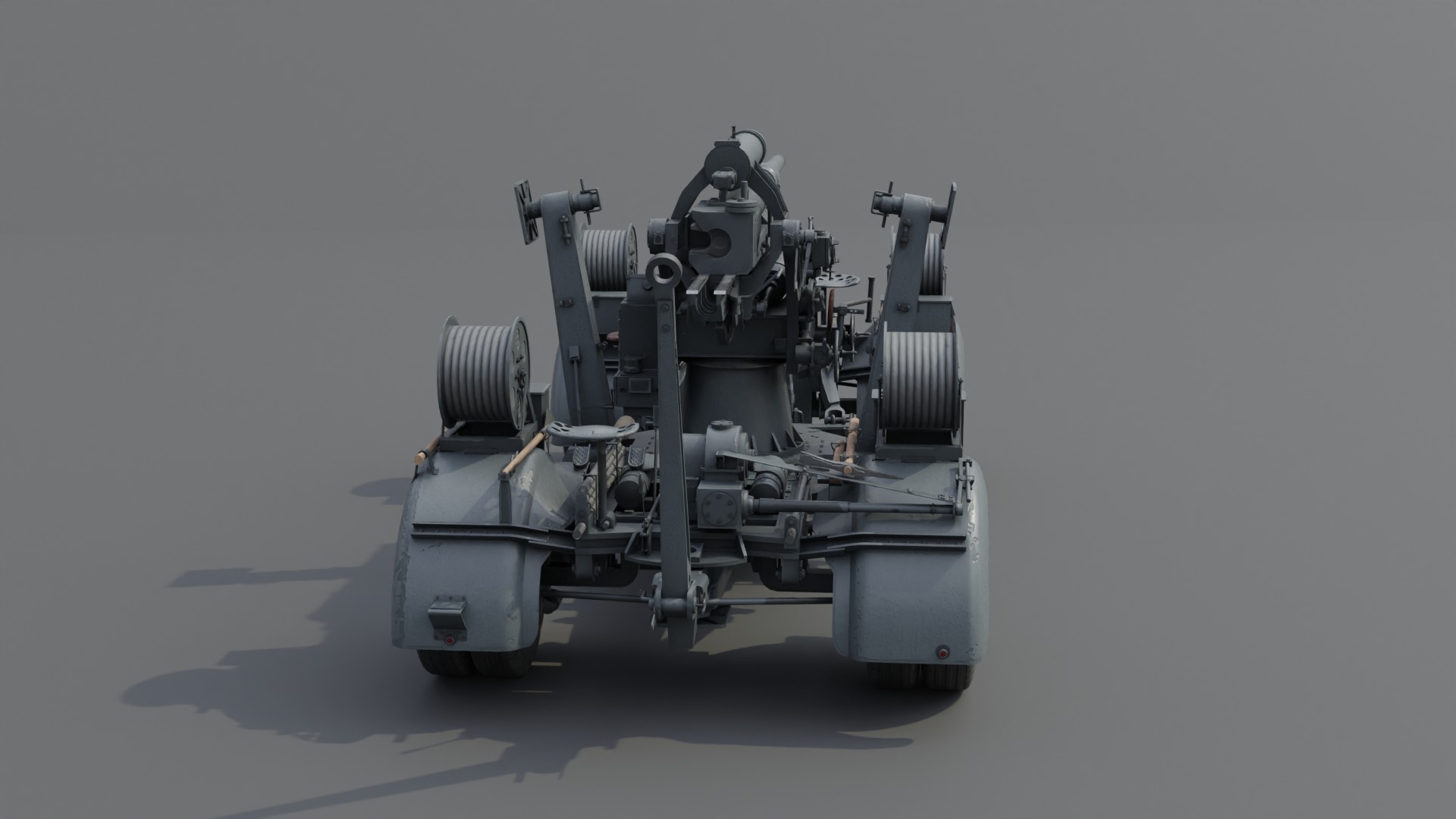 3D model 88mm Flak 36 Carriage Anti Aircraft Gun VR / AR / low-poly ...