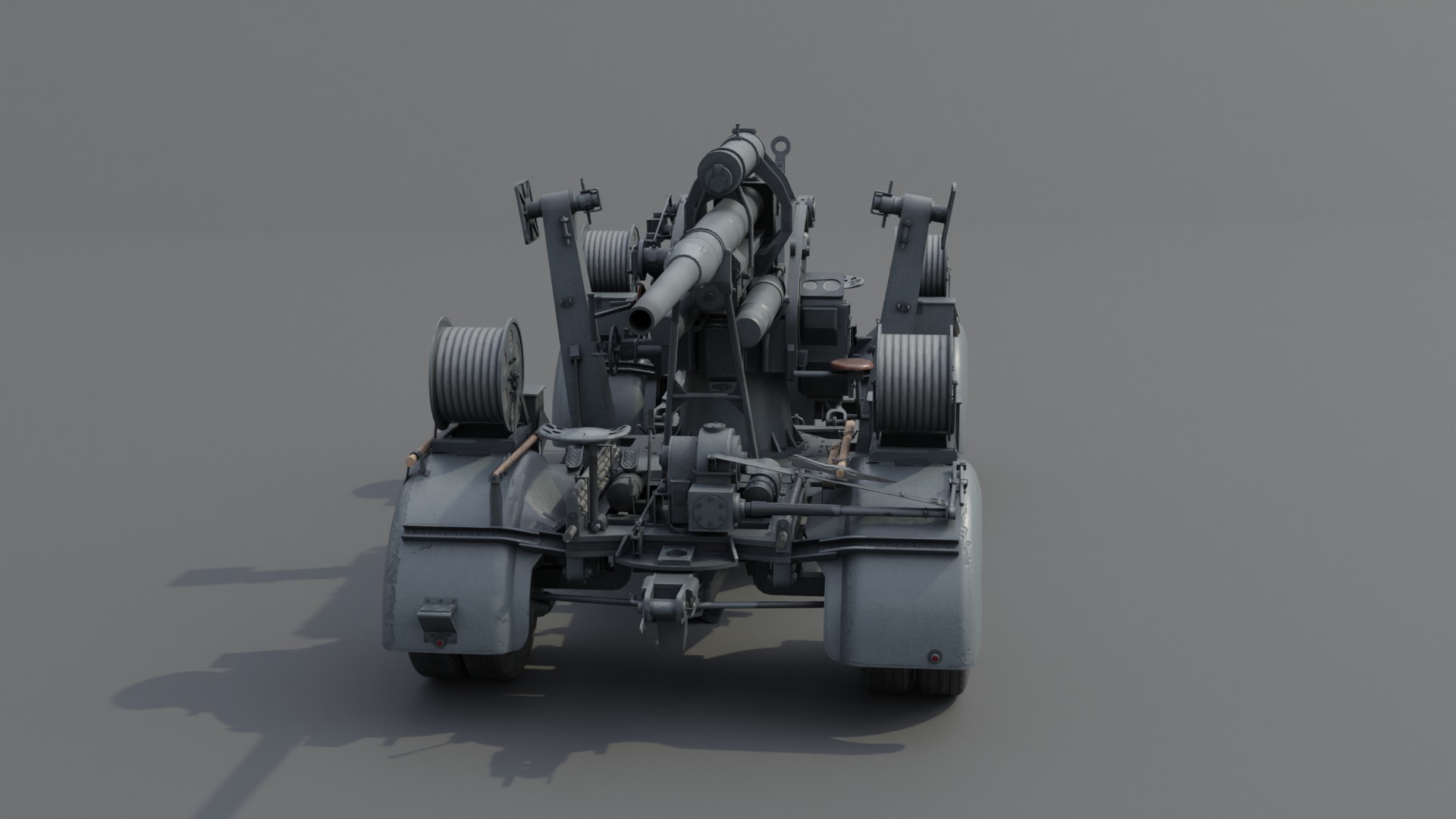 3D model 88mm Flak 36 Carriage Anti Aircraft Gun VR / AR / low-poly ...