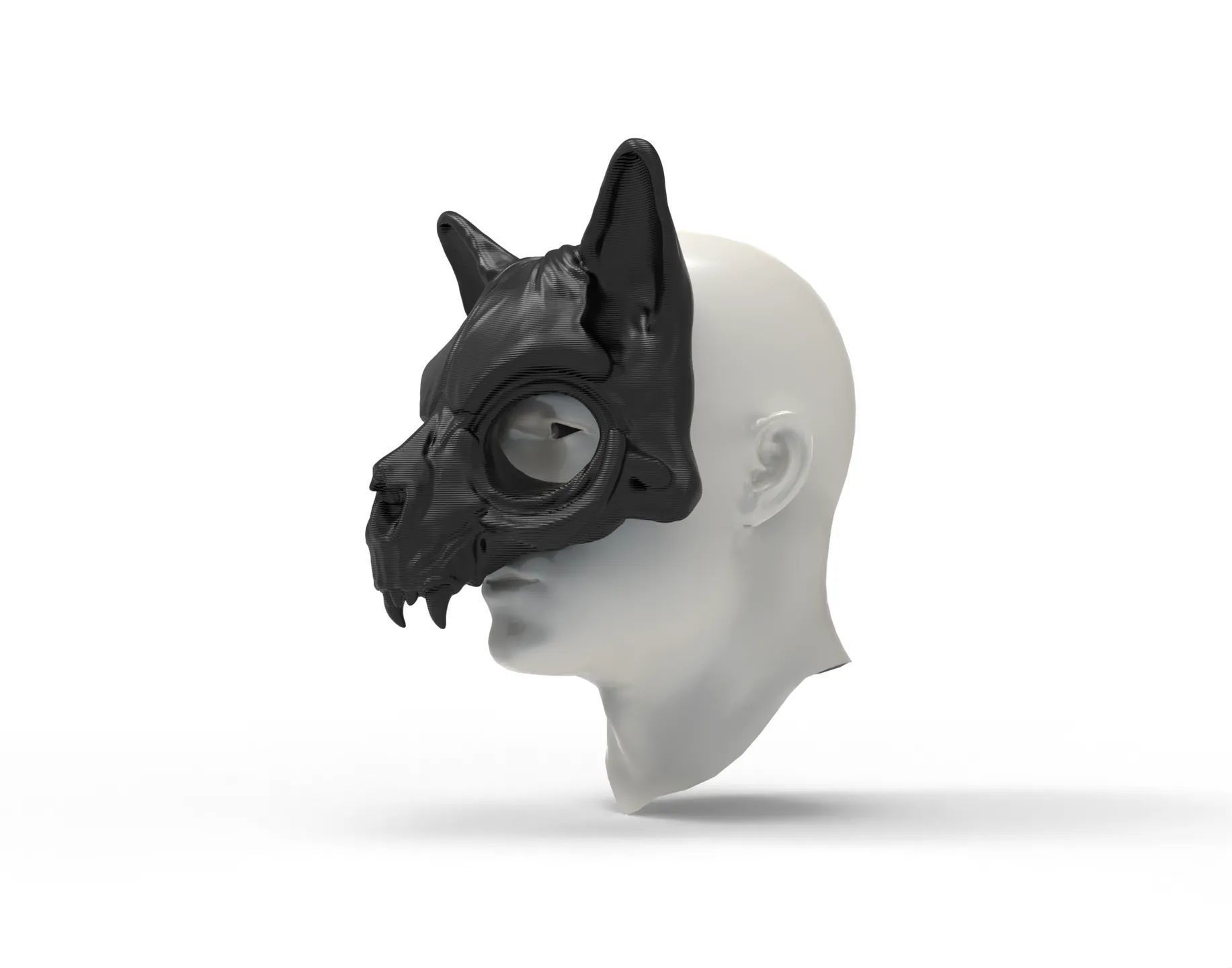 3D Printable Cat skull Mask for Cosplay and Halloween free 3D model 3D ...