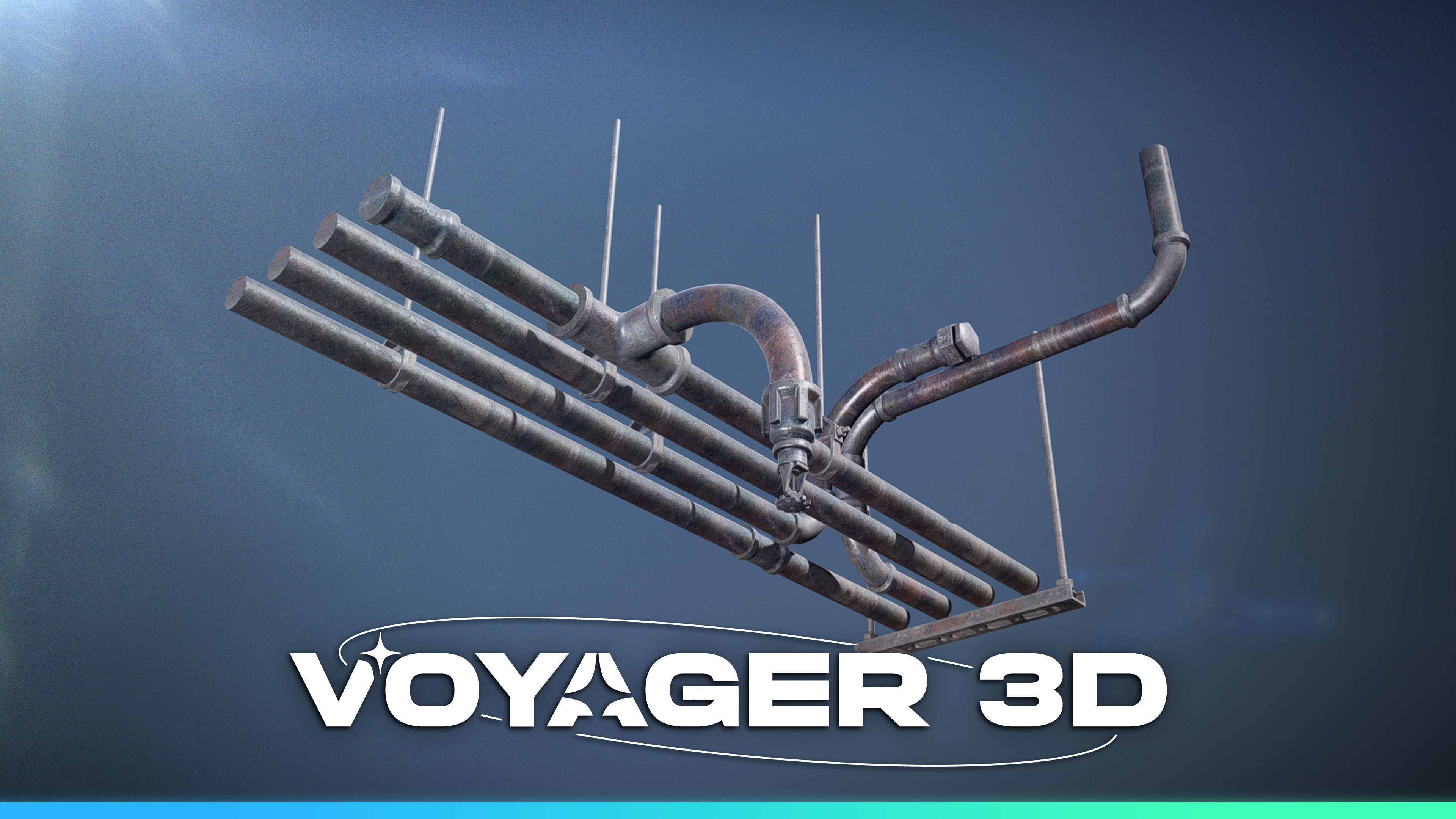 3D model Ceiling Piping Cluster VR / AR / low-poly | CGTrader