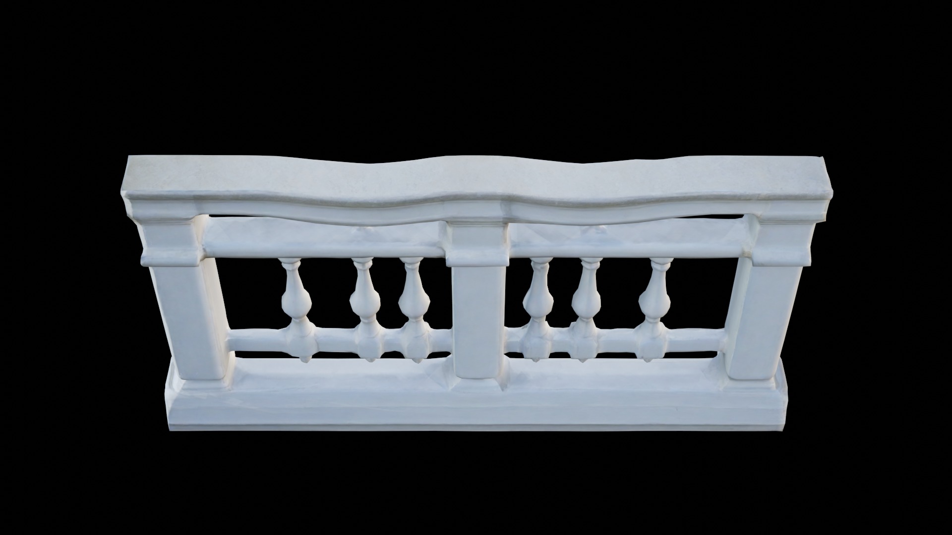 Concrete Balustrade free 3D model | CGTrader