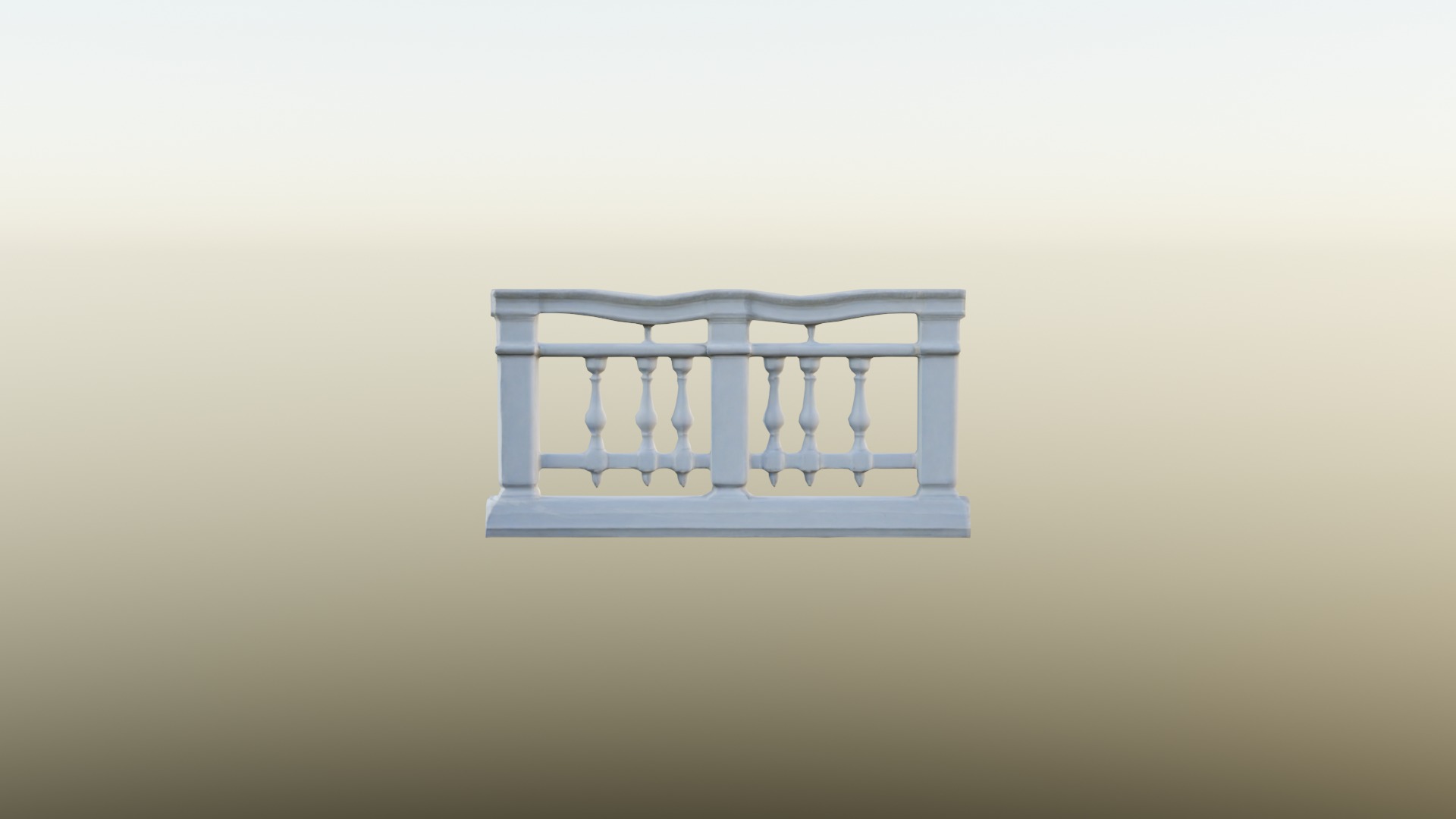 Concrete Balustrade free 3D model | CGTrader