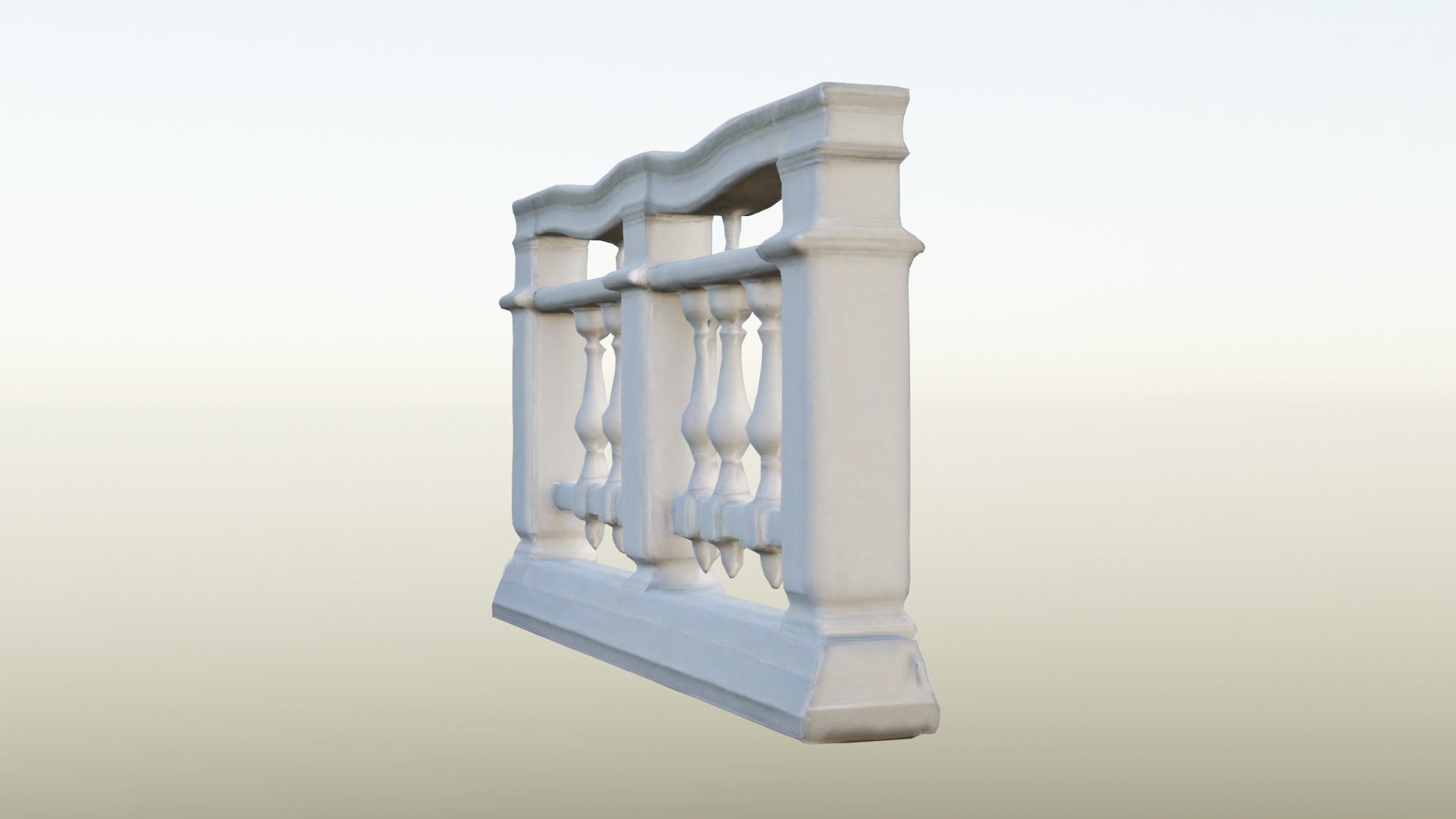 Concrete Balustrade free 3D model | CGTrader