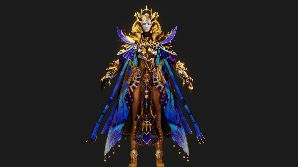 3D model pubg Iridescence X Suit Max Animated Textures VR / AR / low ...