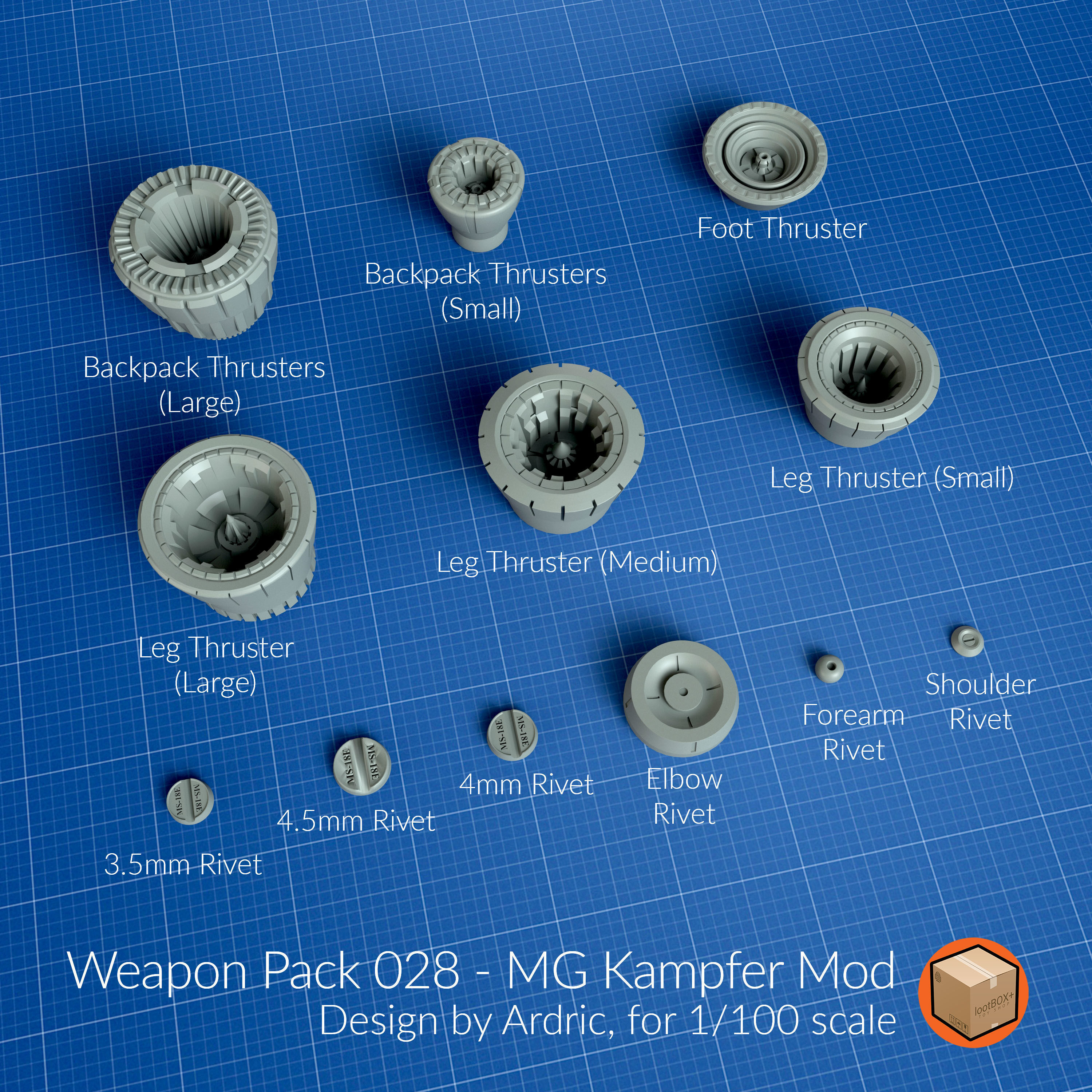 WEAPON PACK 028 free 3D model 3D printable | CGTrader