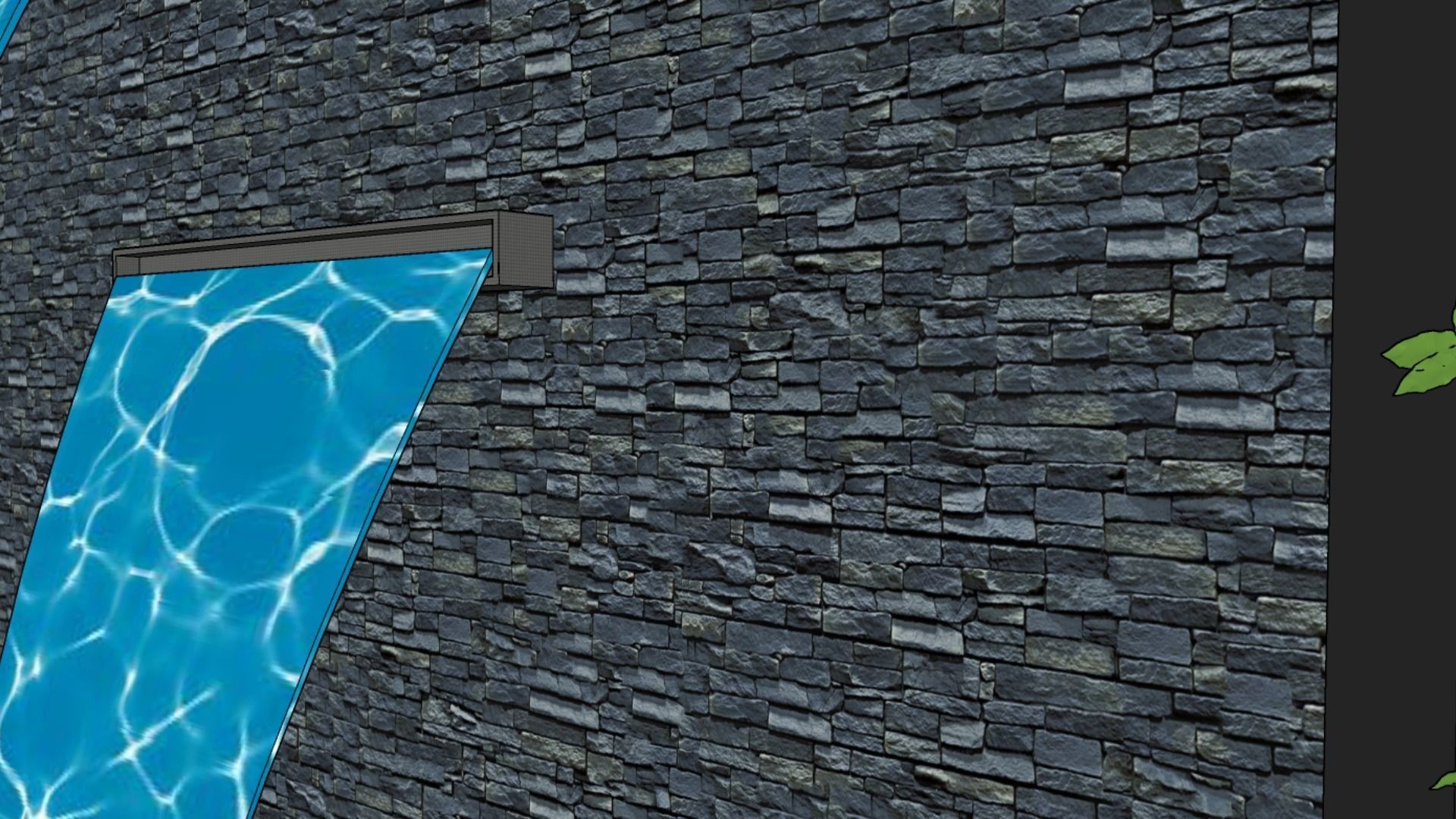 Water Feature Wall SketchUp Model 3D model | CGTrader