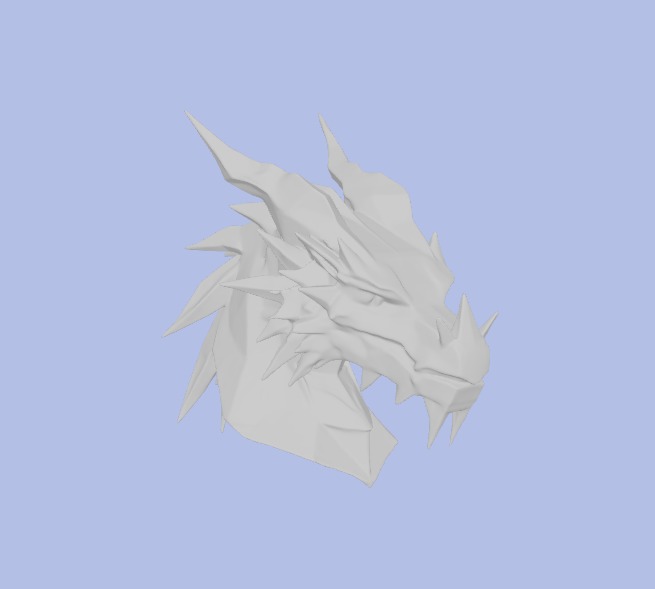 Low-Poly Dragon Head free 3D model | CGTrader