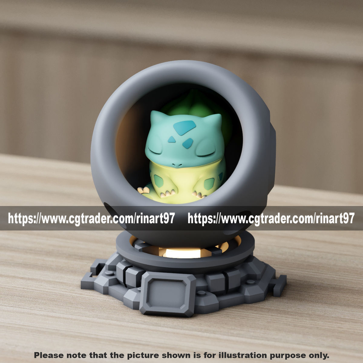 Bulbasaur in healing machine pods EASY PRINT NO SUPPORT 3D model 3D ...