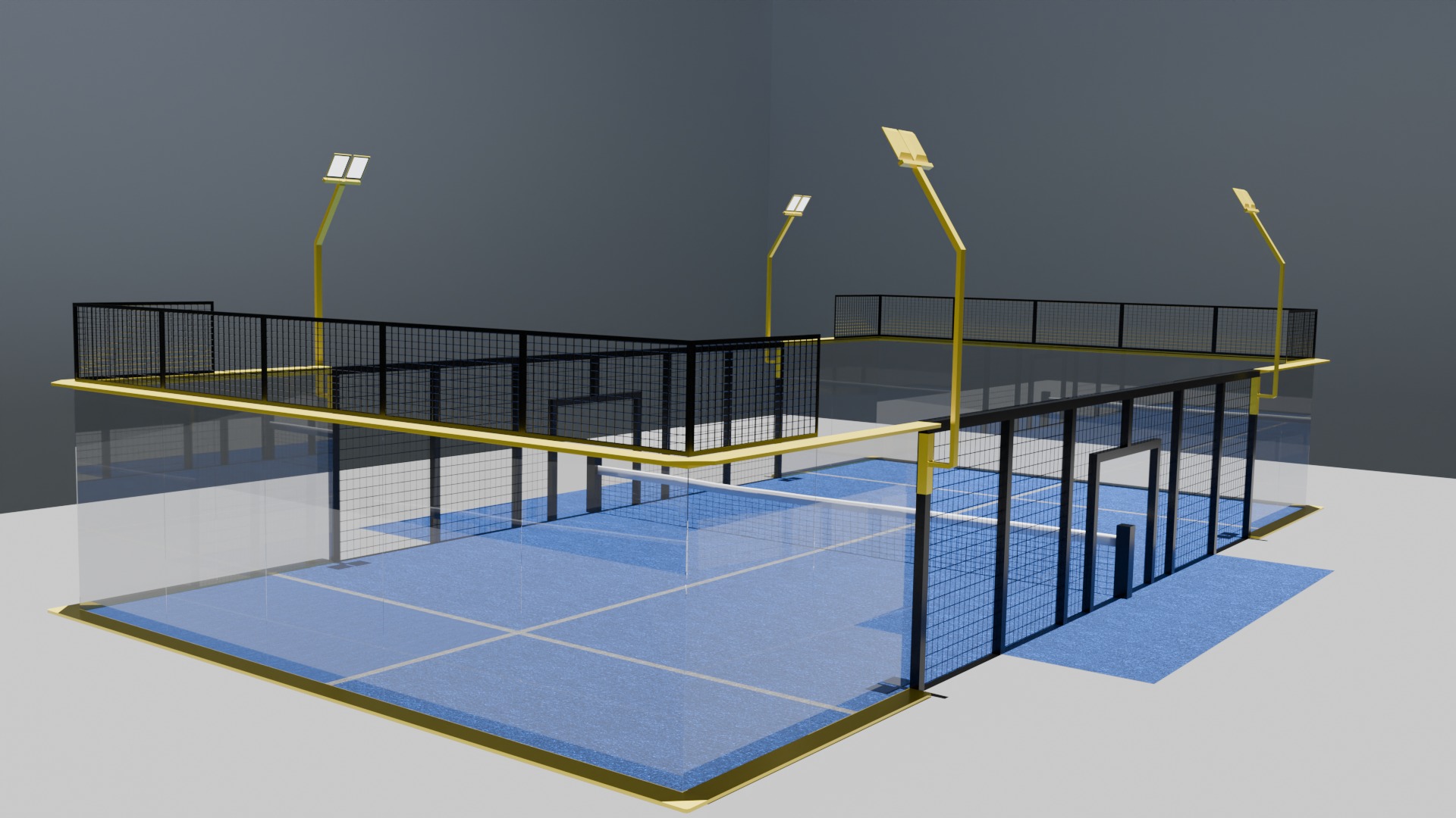 Padel Court - Cancha de padel 3D model | CGTrader
