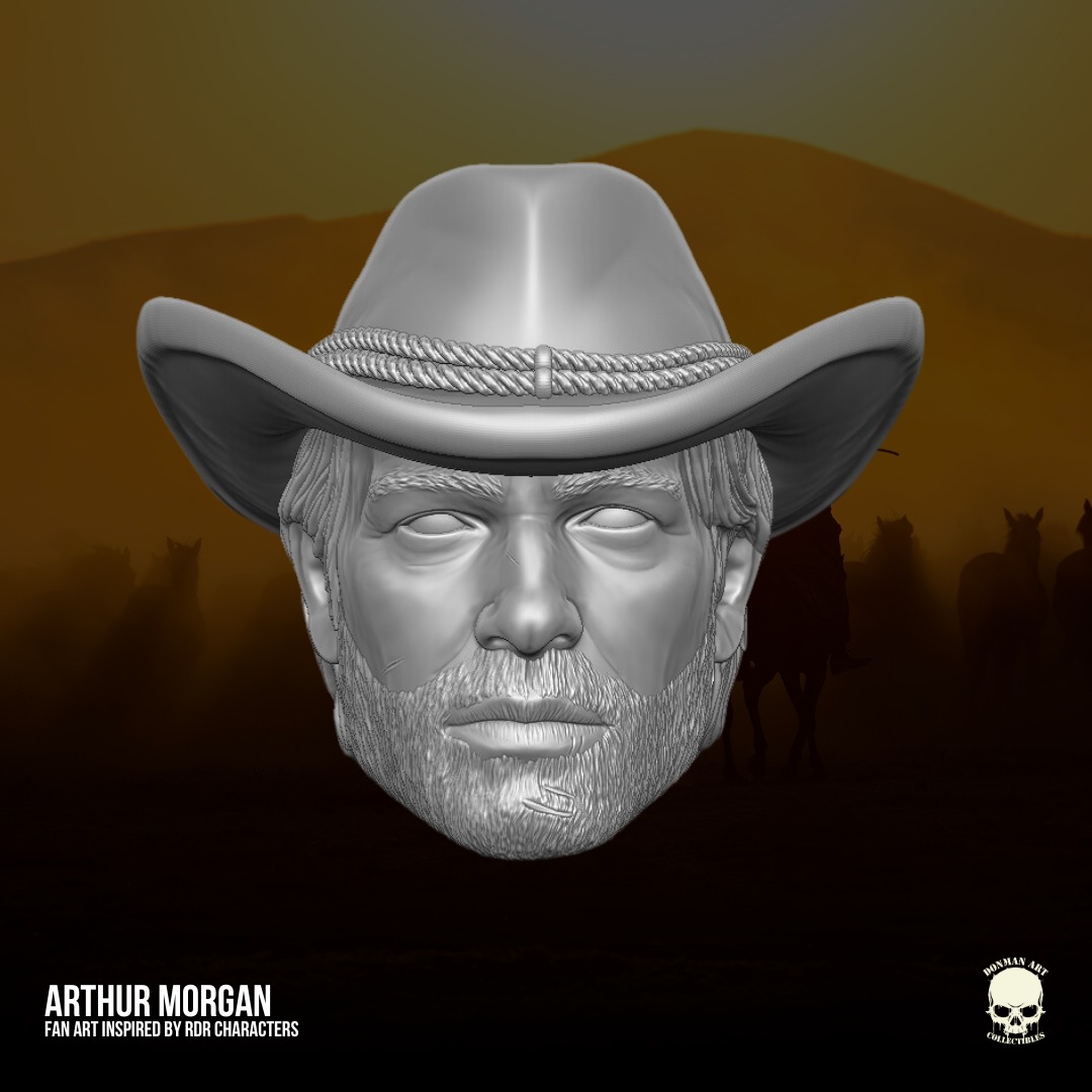 Arthur Morgan Red dead Redemption Fan Art for action figures 3D model ...