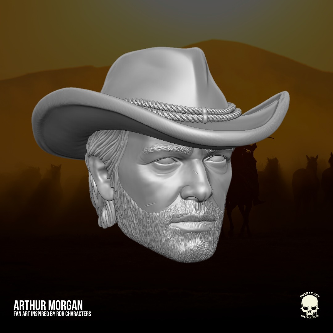 Arthur Morgan Red dead Redemption Fan Art for action figures 3D model ...