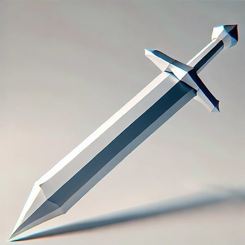 Low-Poly Sword free 3D model | CGTrader