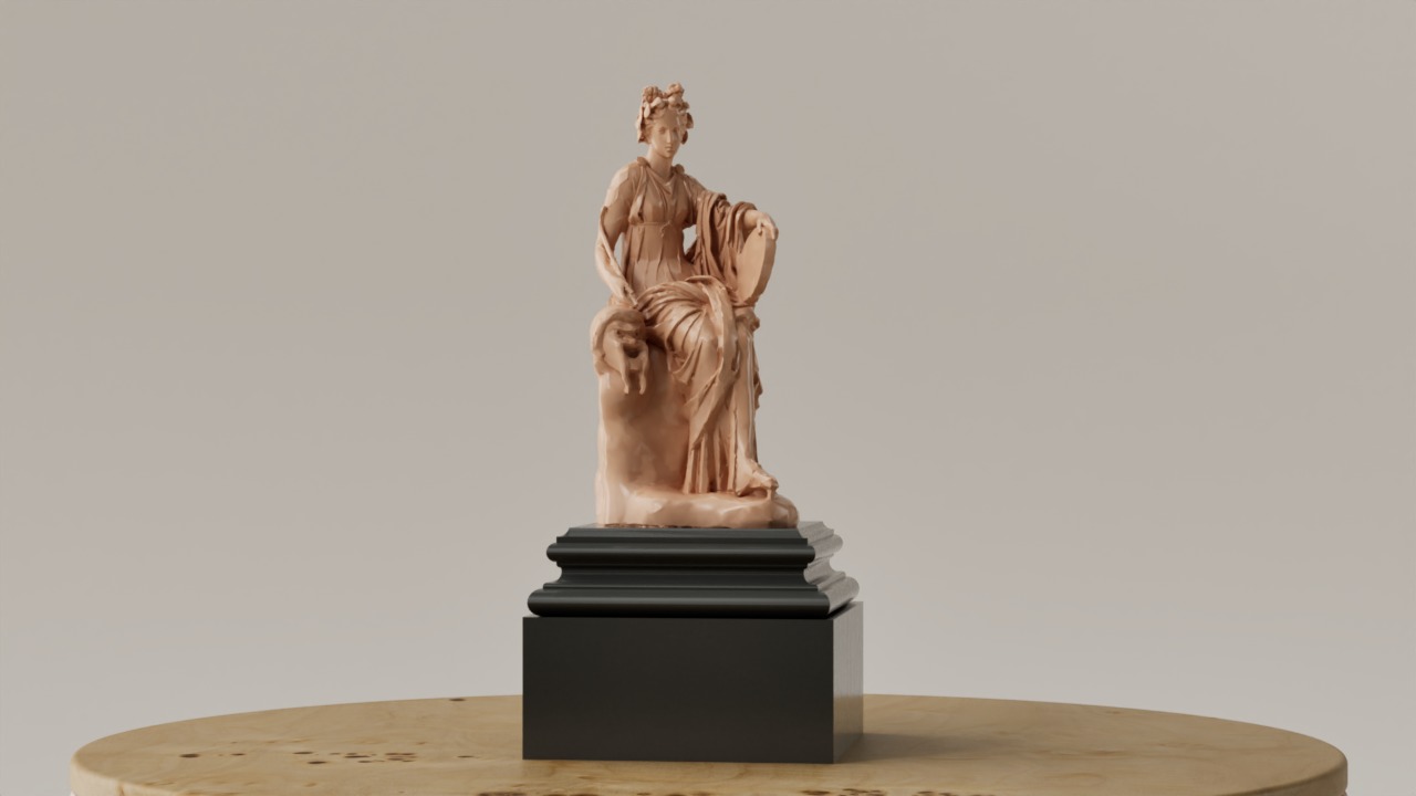 Escultura Thalia Musa Griega de la Comedia y la Poesia Bucolica 3D ...
