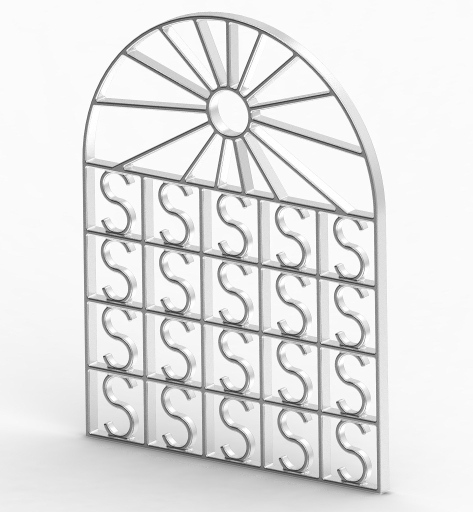 Premium Arch Window Grill 3D model 3D printable | CGTrader