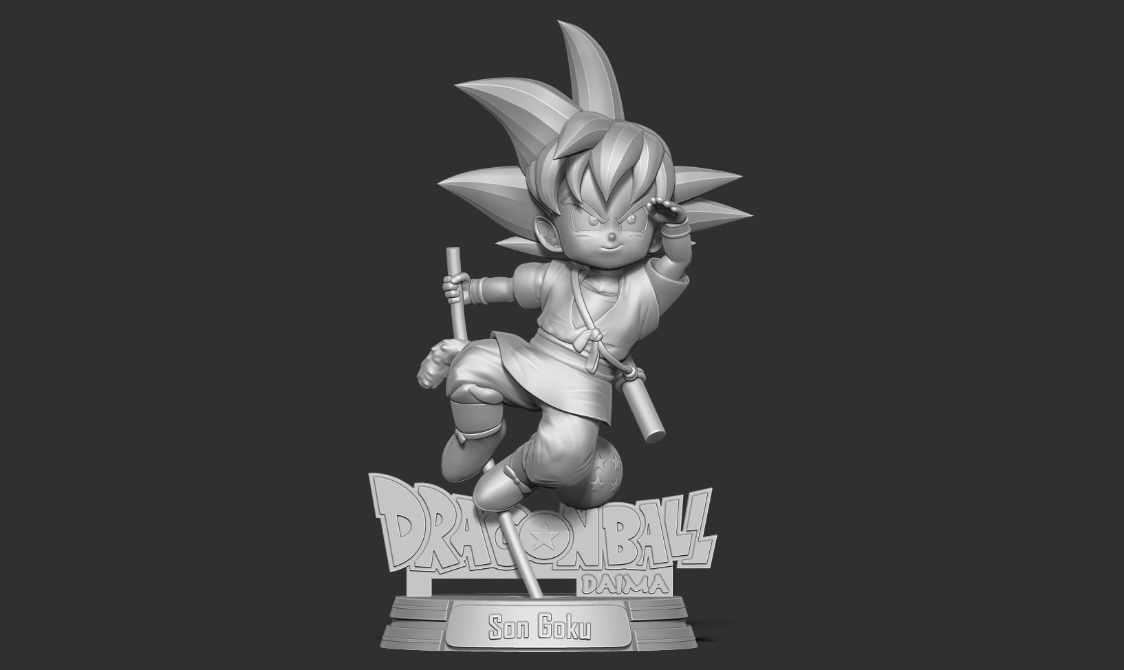 Kid Son Goku 3D model 3D printable | CGTrader