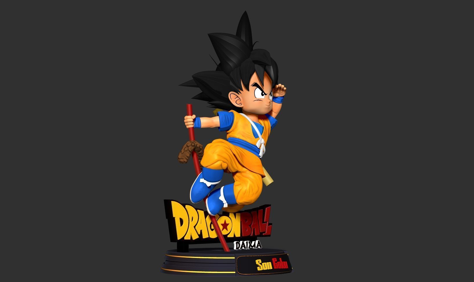 Kid Son Goku 3D model 3D printable | CGTrader