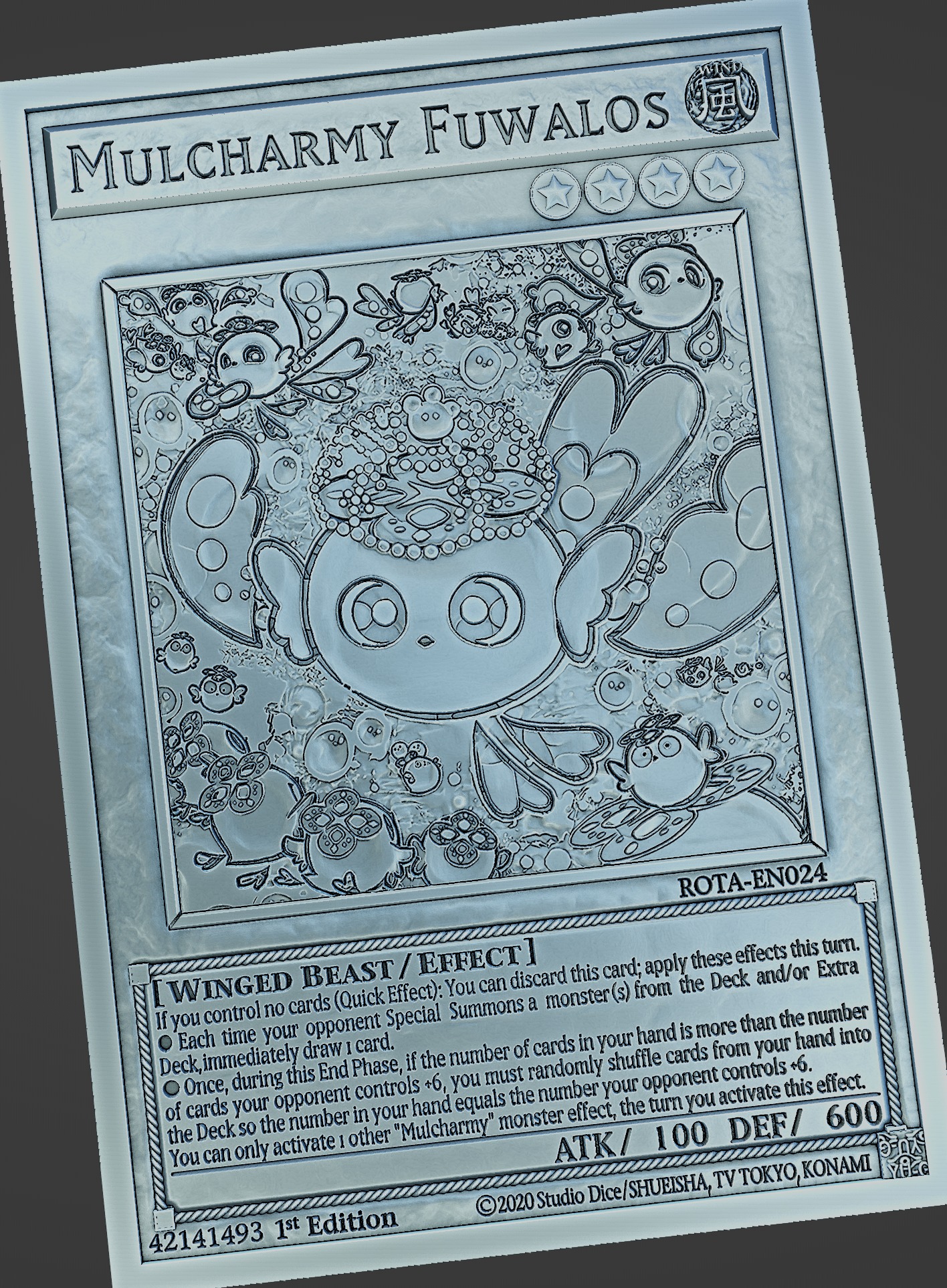 Mulcharmy Fuwalos - yu-gi-oh 3D model 3D printable | CGTrader