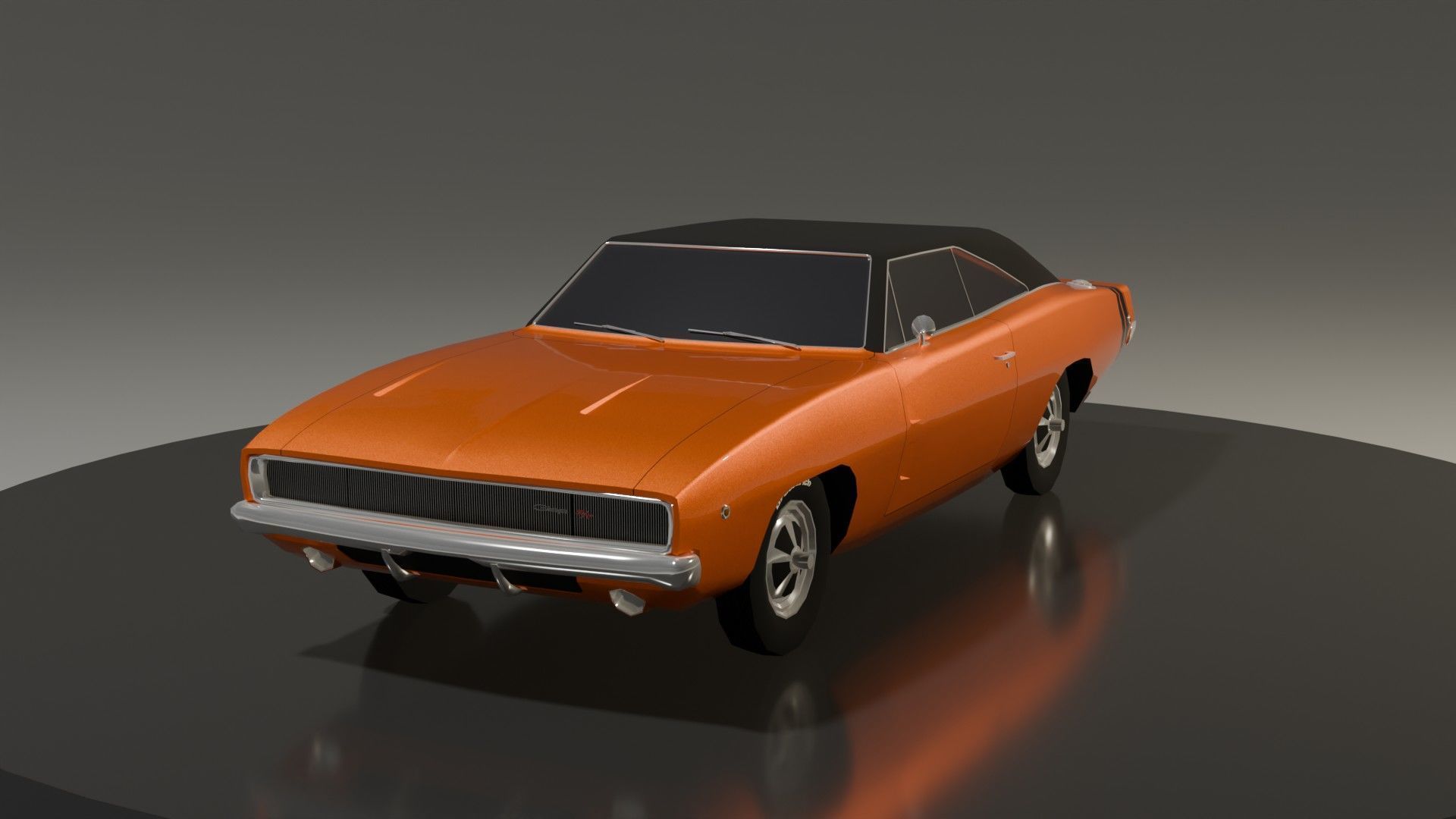 3D model Dodge Charger RT 1968 low-poly VR / AR / low-poly | CGTrader