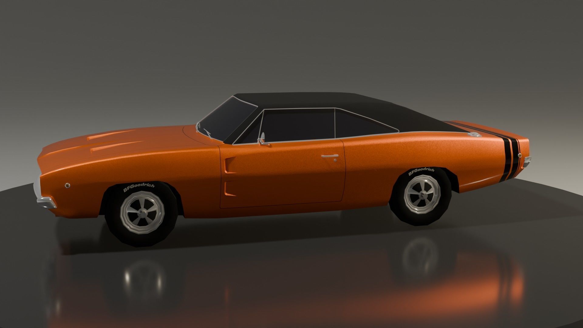 3D model Dodge Charger RT 1968 low-poly VR / AR / low-poly | CGTrader