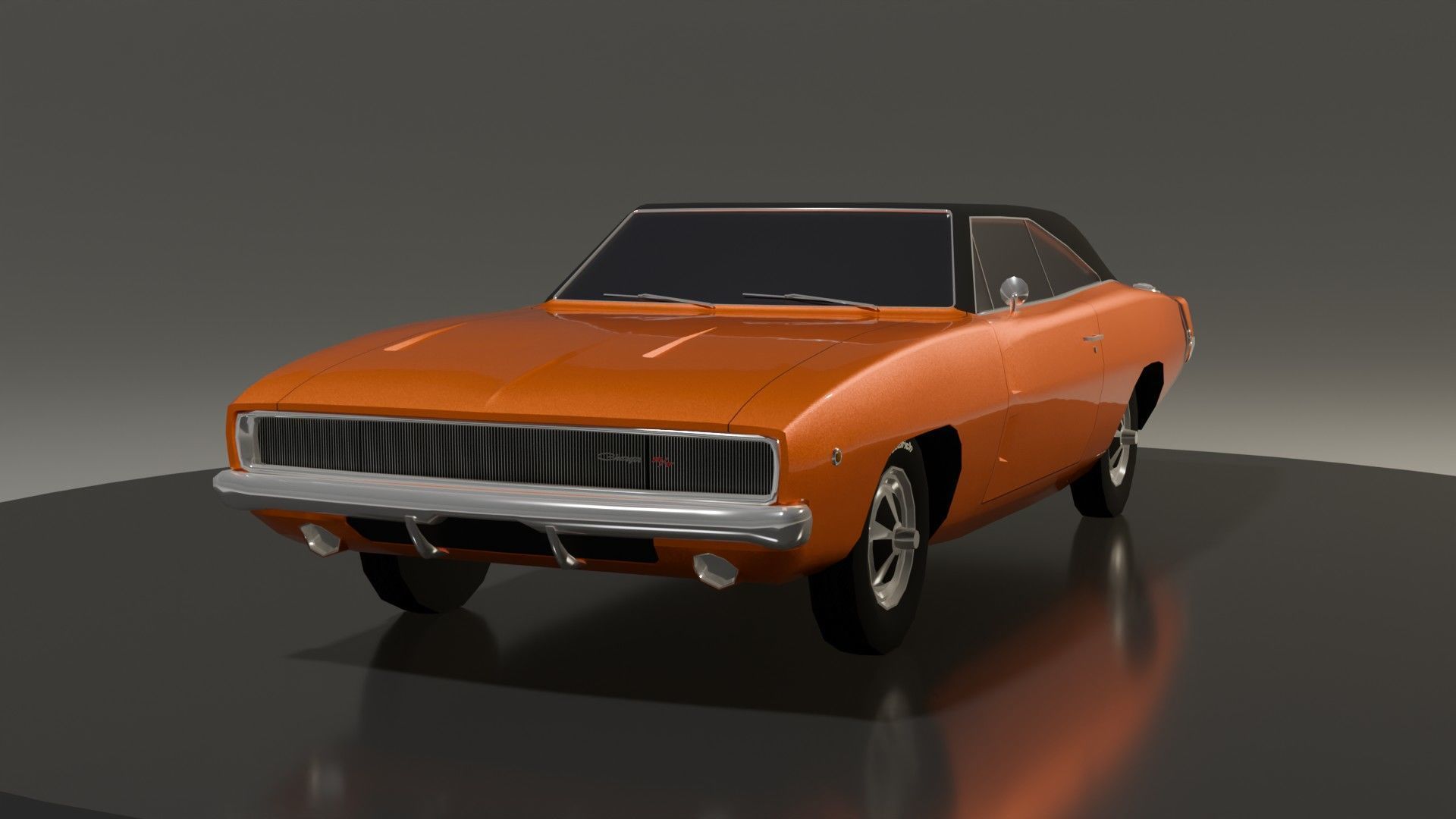 3D model Dodge Charger RT 1968 low-poly VR / AR / low-poly | CGTrader