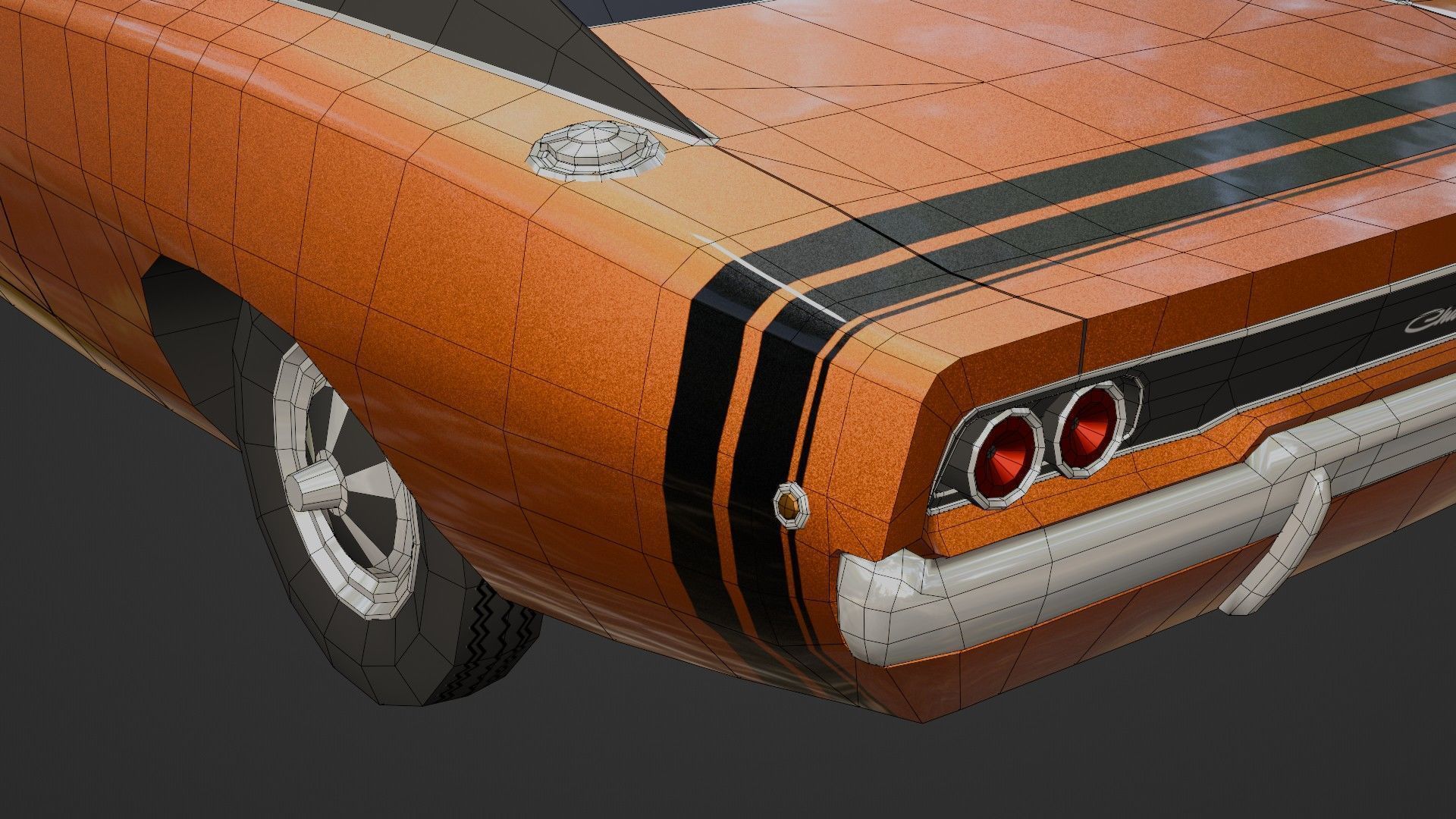 3D model Dodge Charger RT 1968 low-poly VR / AR / low-poly | CGTrader