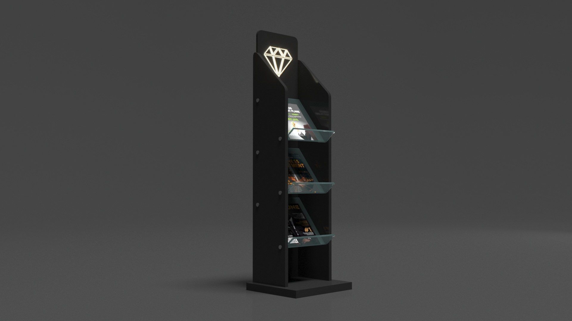 Brochure Rack free VR / AR / low-poly 3D model | CGTrader