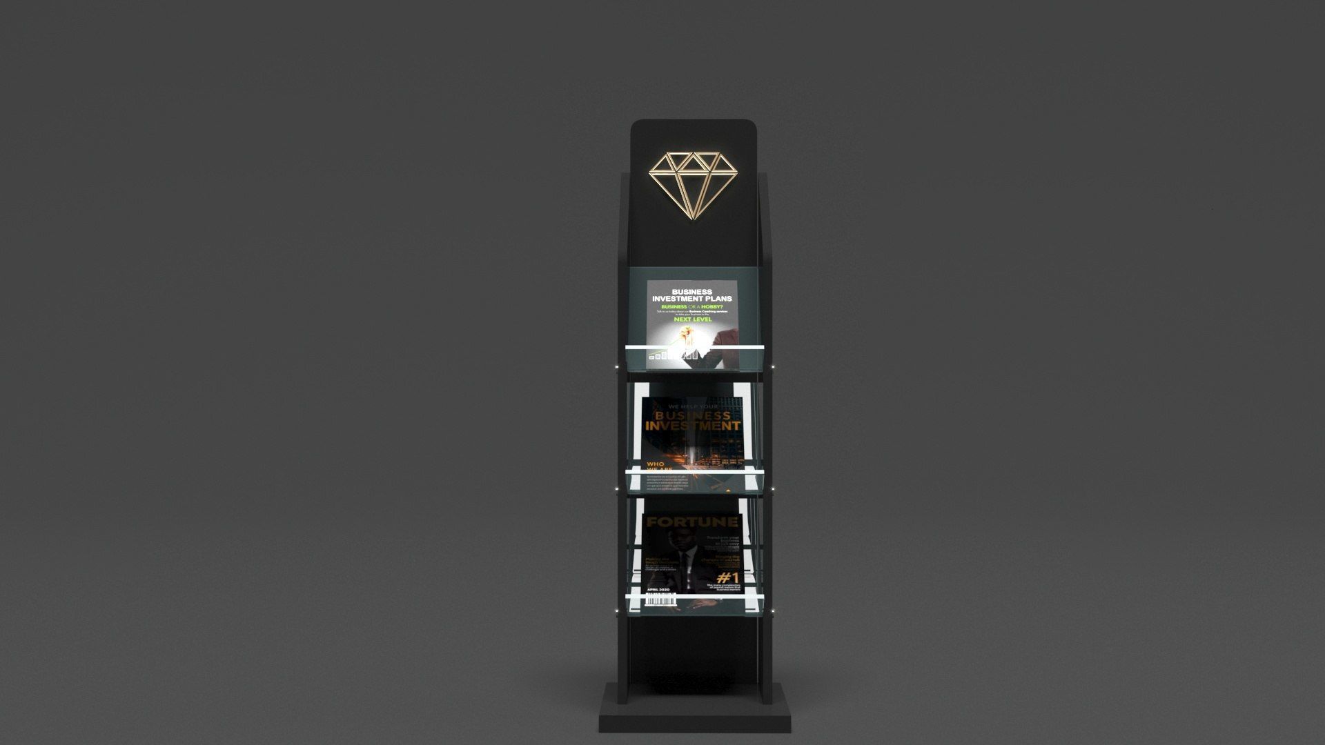 Brochure Rack free VR / AR / low-poly 3D model | CGTrader