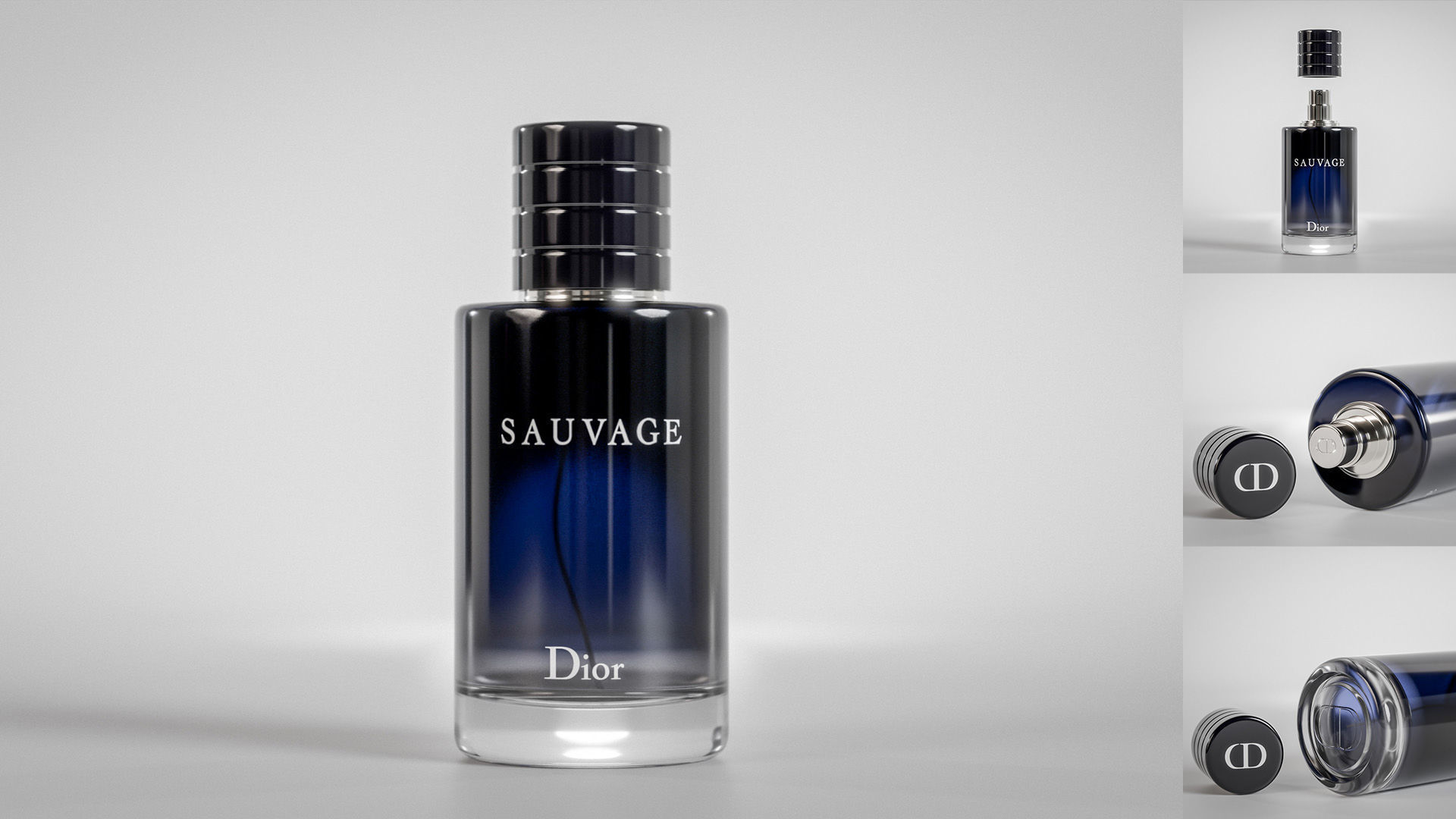 Dior Sauvage 100ml perfume Bottle 3D model | CGTrader