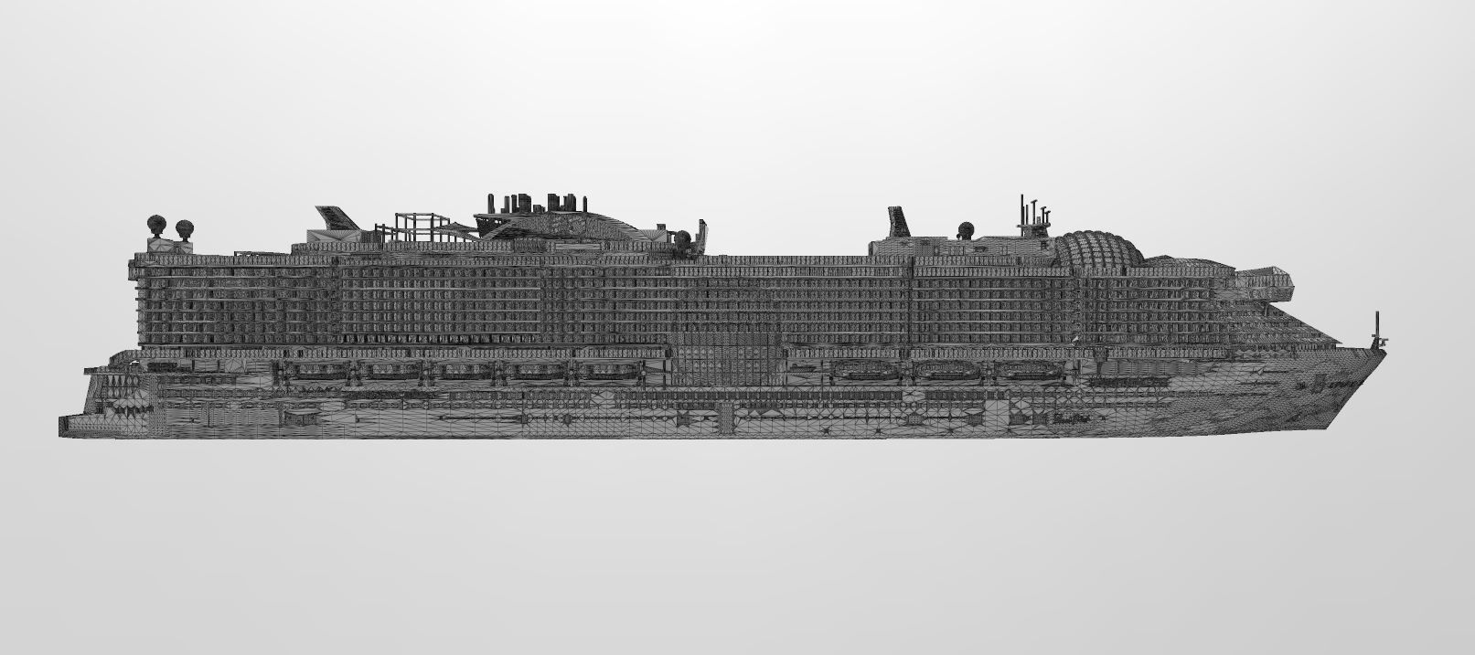 SUN PRINCESS 2024 cruise ship print ready model 3D model 3D printable ...