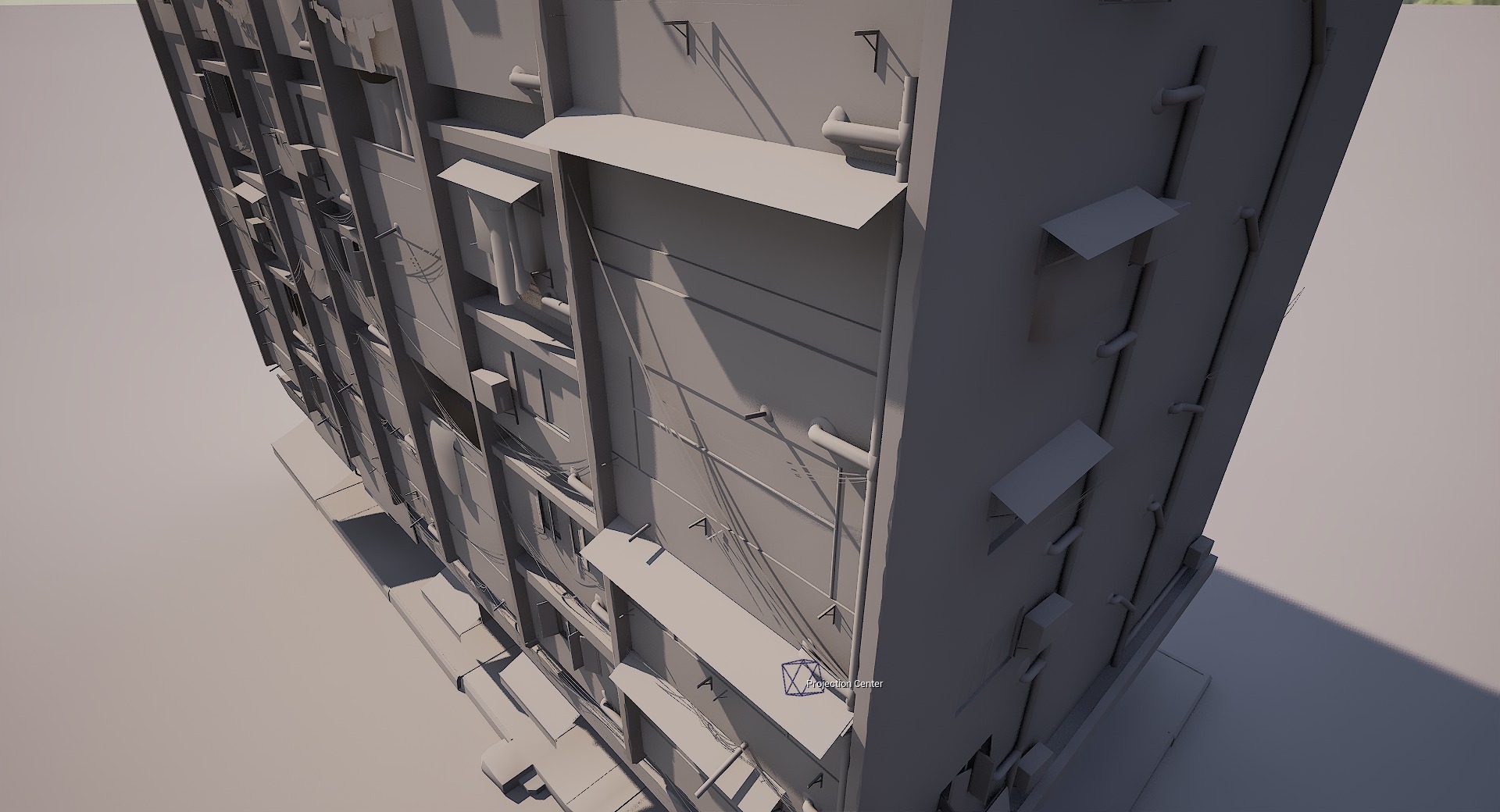 3D model Old Generic 3D building Model by zambeelstudios VR / AR / low ...