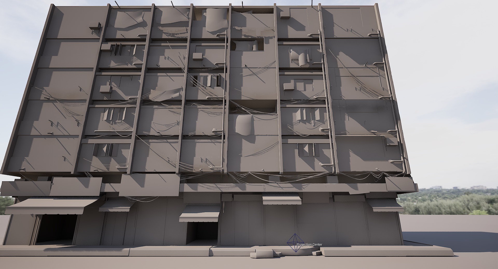 3D model Old Generic 3D building Model by zambeelstudios VR / AR / low ...