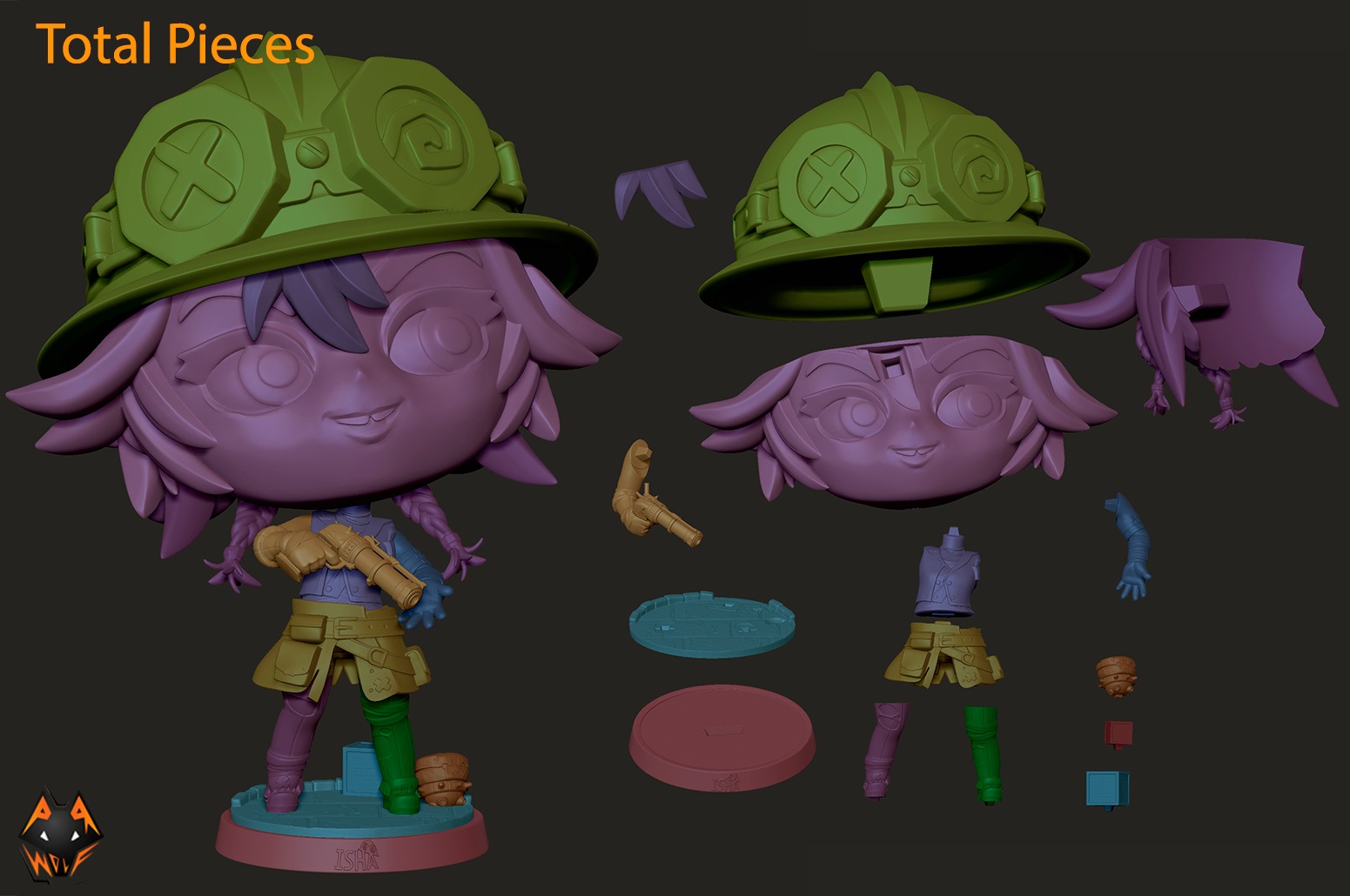 Isha Arcane Chibi 3D model 3D printable | CGTrader