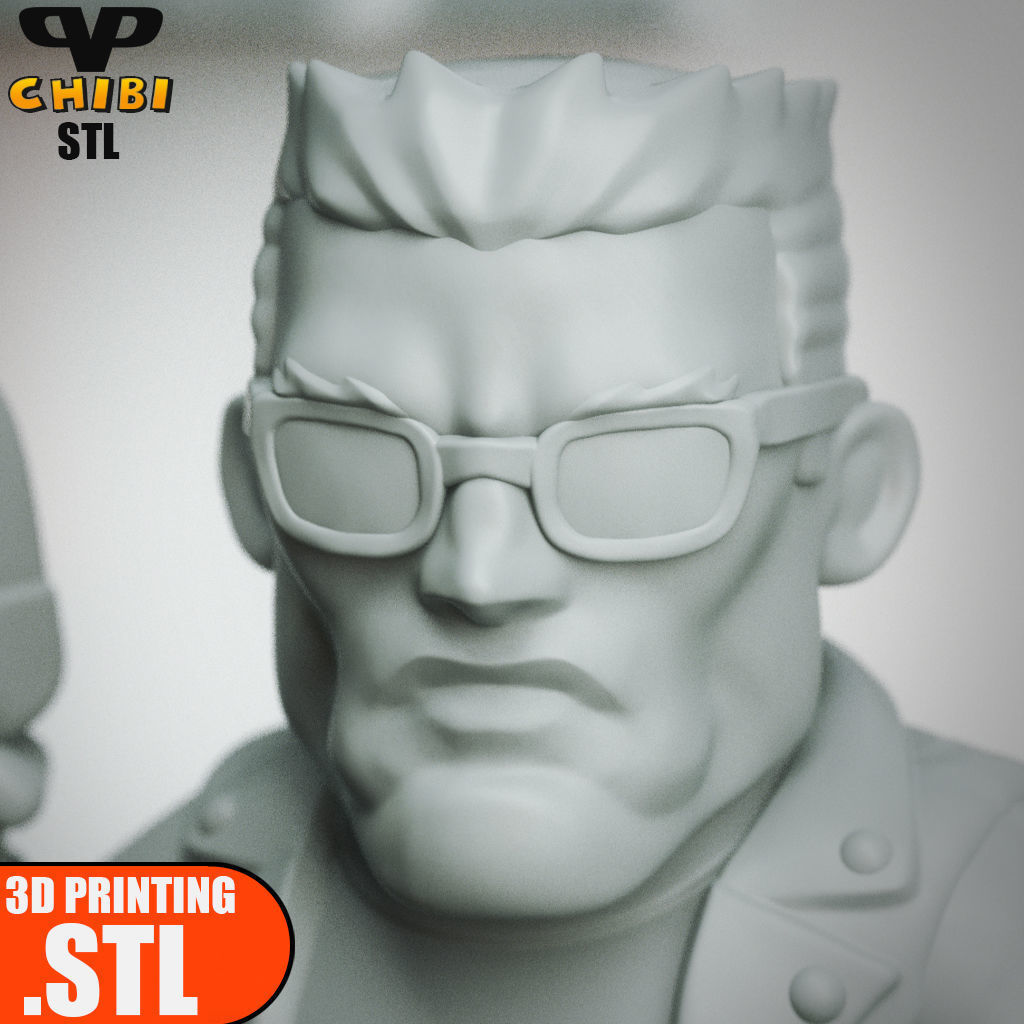 T800 Terminator Chibi STL for 3D Printing ChibiSTL 3DXM 3D model 3D ...