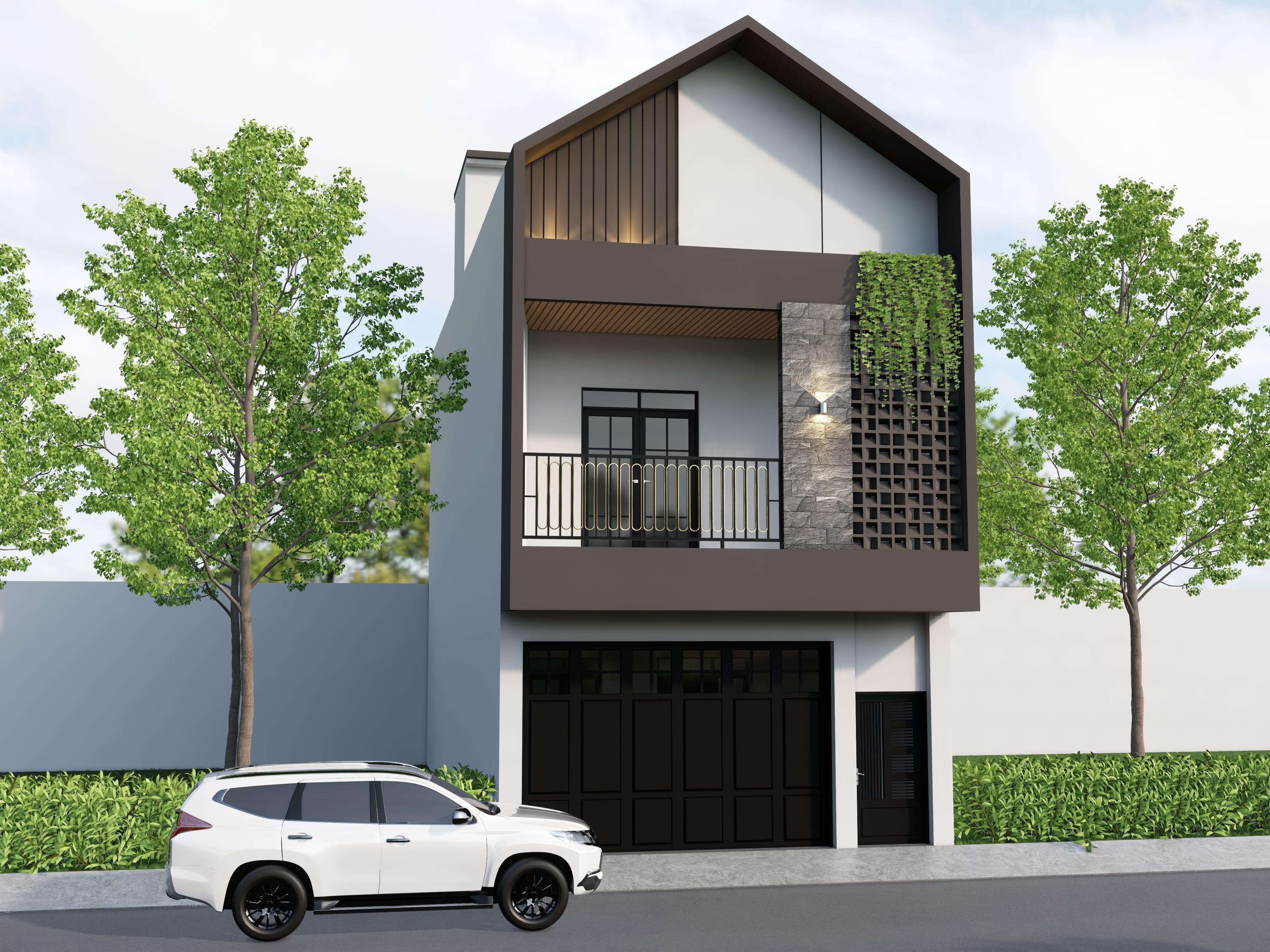 Scene Enscape Render Exterior Facade Modern 3D model free 3D model ...