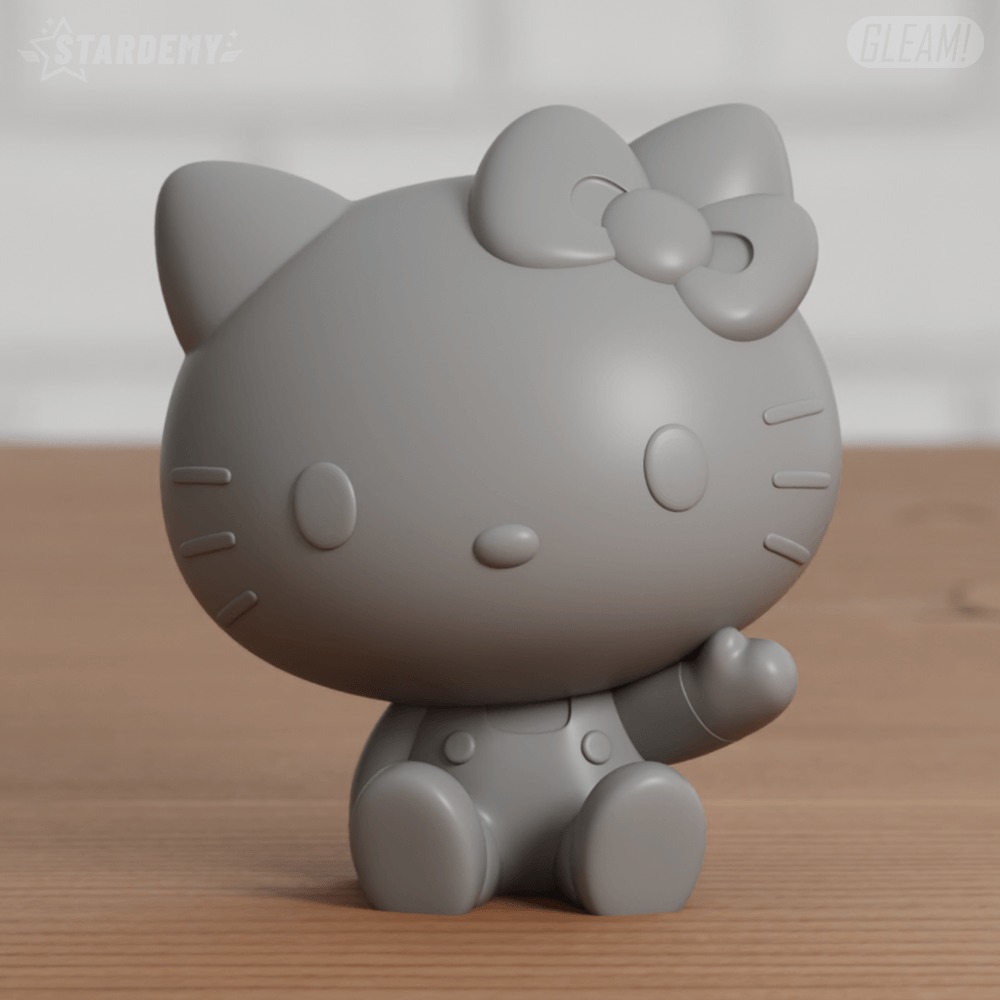 Hello Kitty Chibi 2 Models Easy Print Toy 3D model 3D printable | CGTrader
