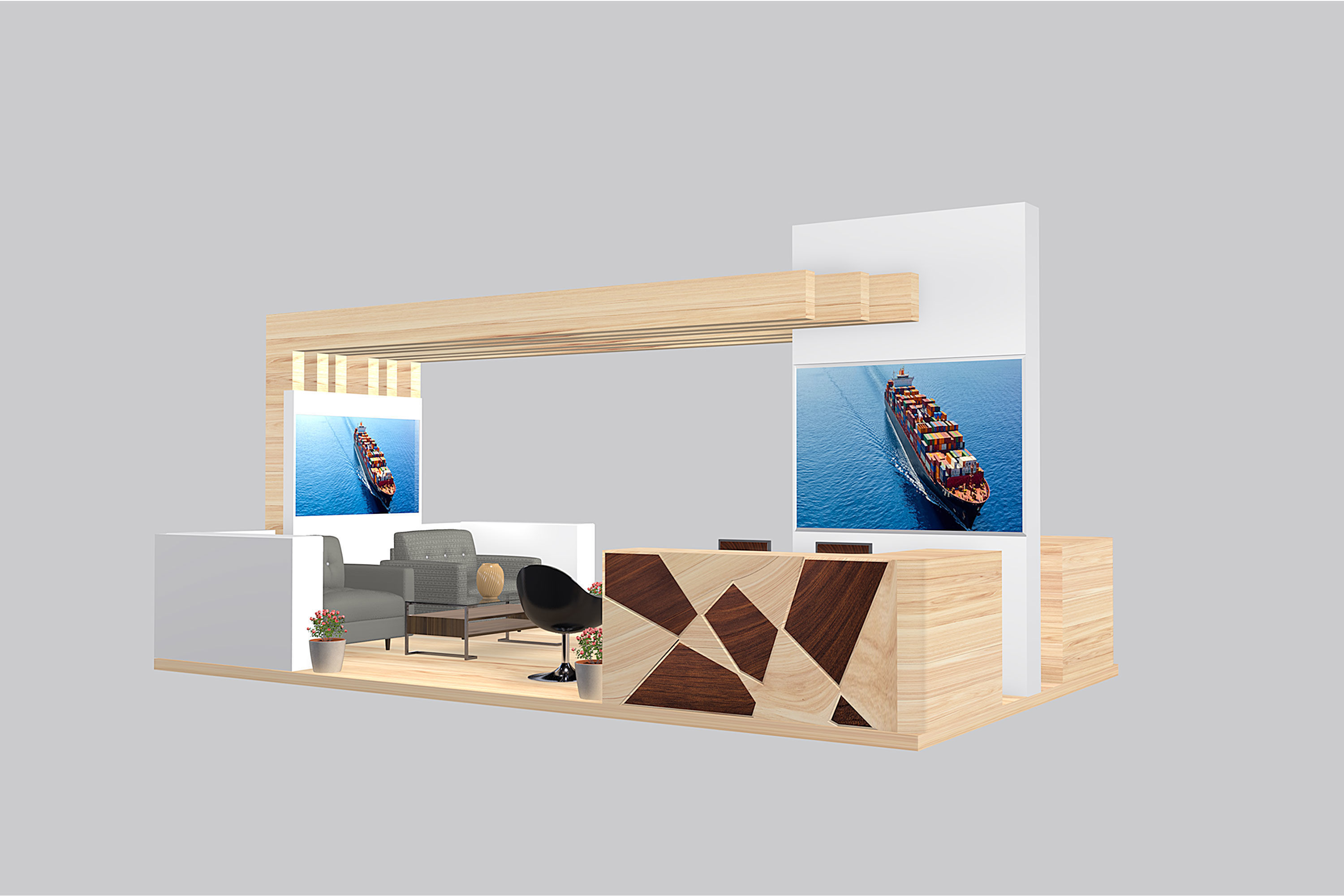 Exhibition Stand Stall Booth - K0010885 3D model | CGTrader