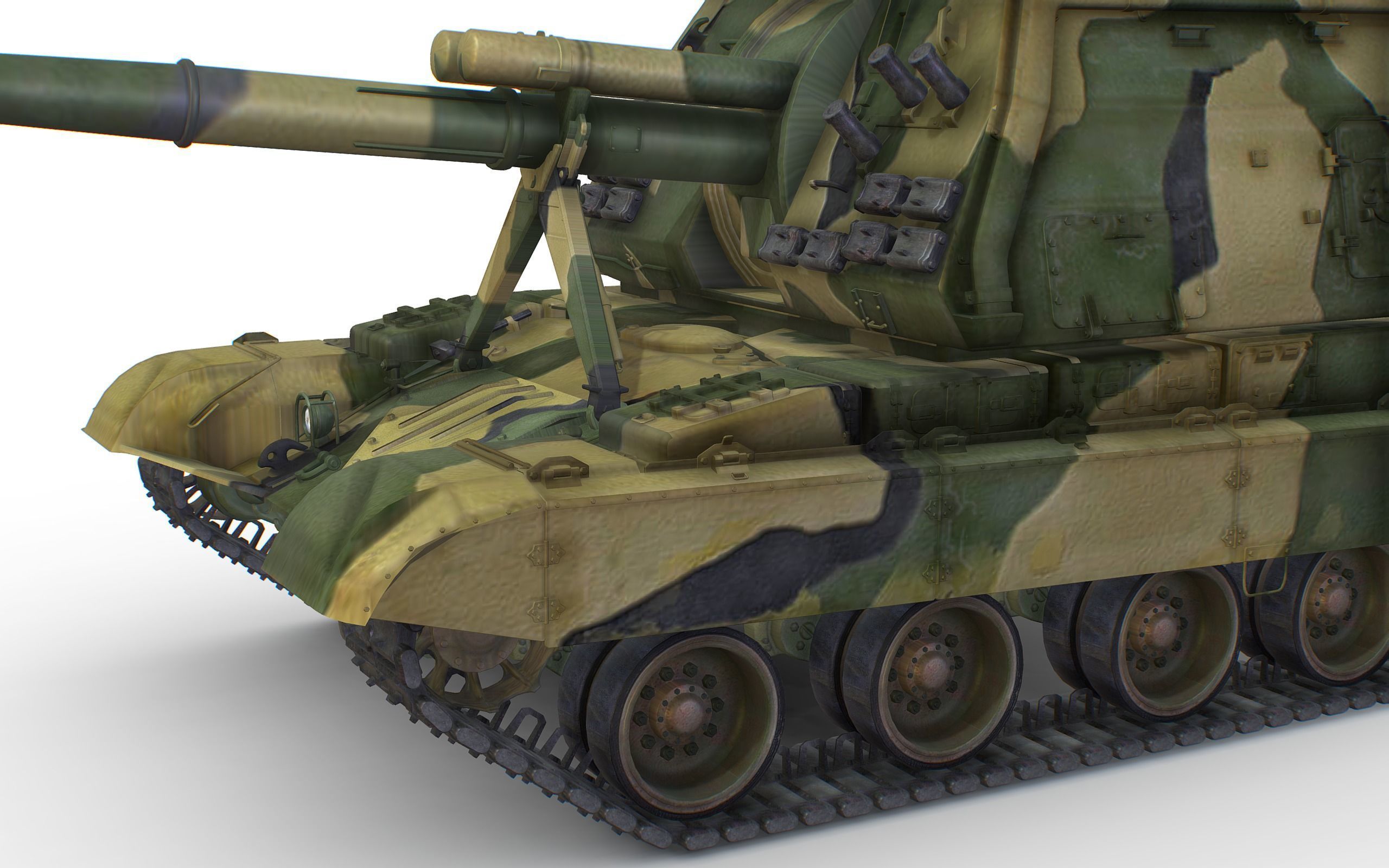 3D model Russian Self Propelled Howitzer 2S19 Msta-S USSR Military VR / AR / low-poly | CGTrader