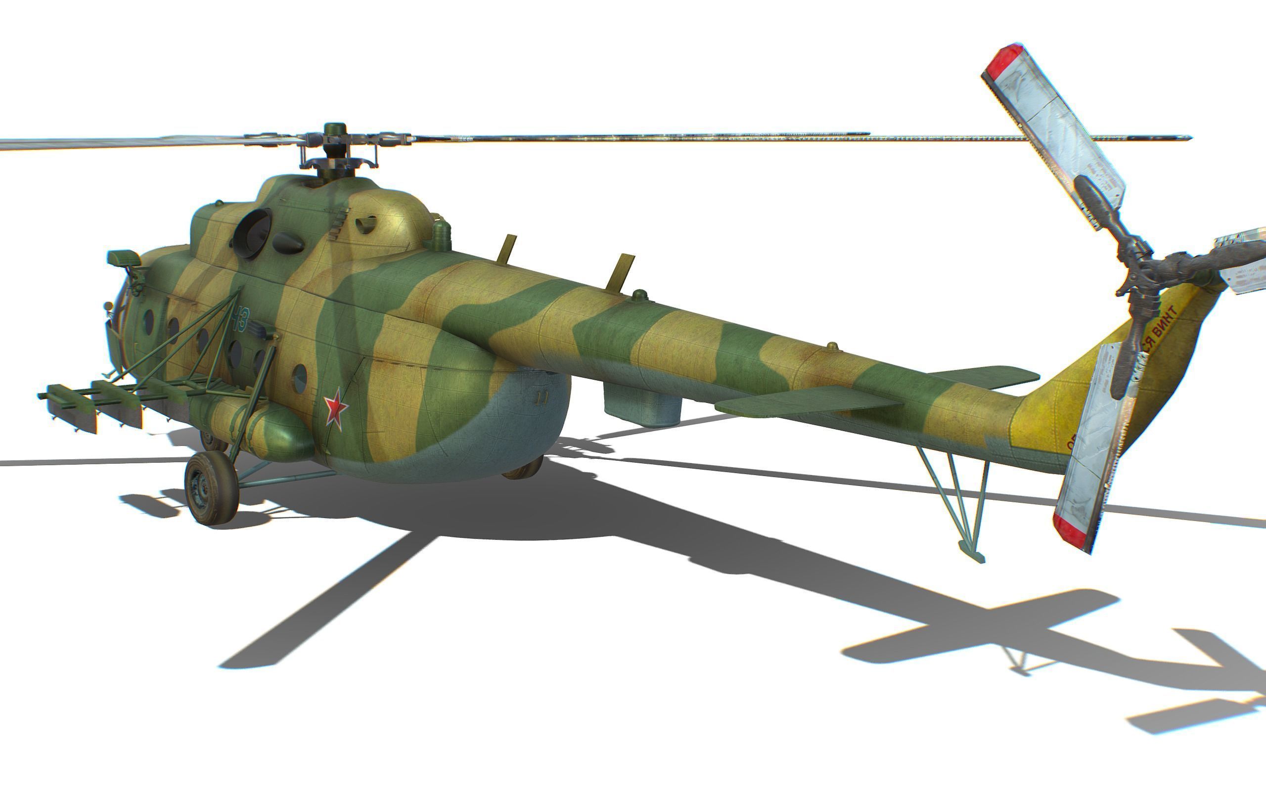 3D model Helicopter MI8 USSR Mil MI Attack Russian Weapon Fly Gun ...