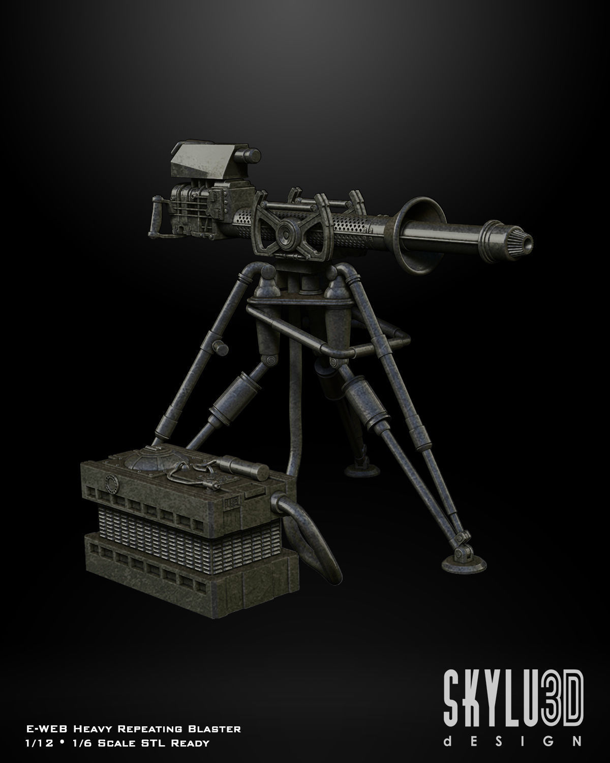 E-WEB Repeating Blaster CGI n 3D print files 3D model | CGTrader
