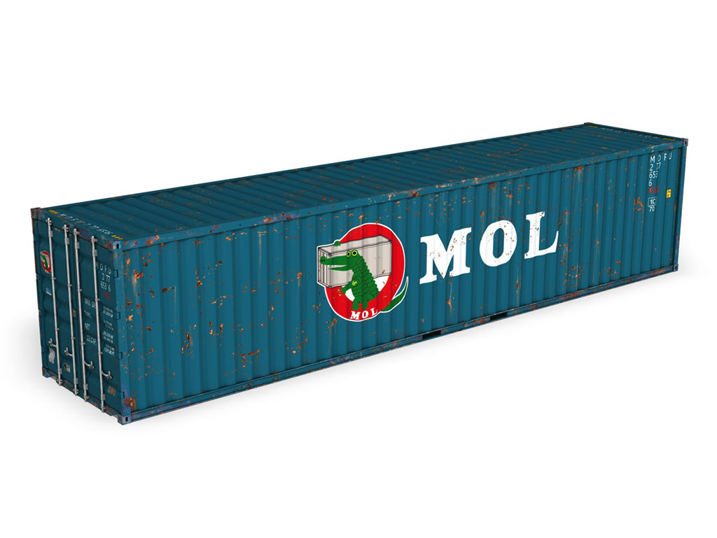40ft Shipping Container - MOL 3D model | CGTrader