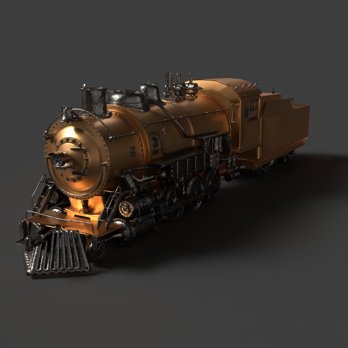 3D model Steam locomotive train VR / AR / low-poly | CGTrader