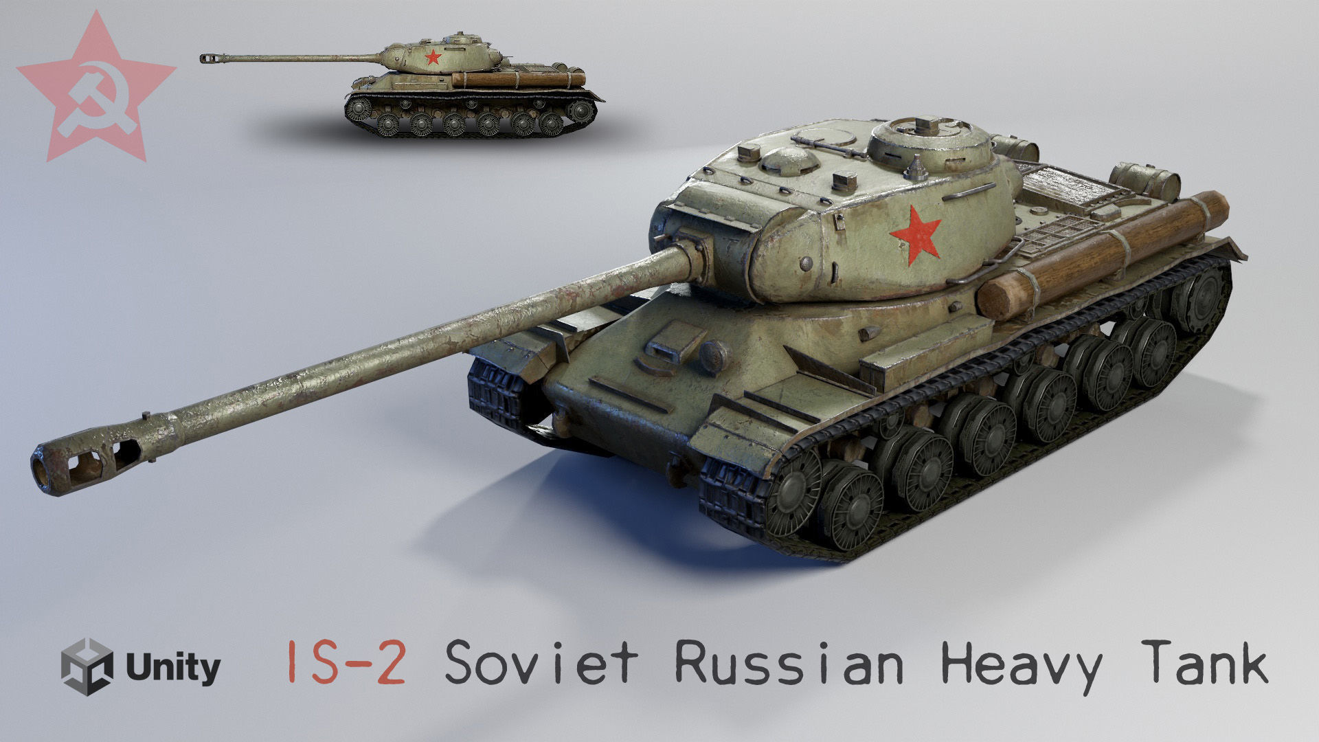 3D model Low Poly IS-2 Soviet Heavy Tank VR / AR / low-poly | CGTrader